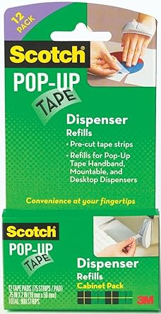 Scotch Pop-Up Tape Strips 19mm X 50mm, 12 Tape Pads, 4-PACK : Amazon.in ...