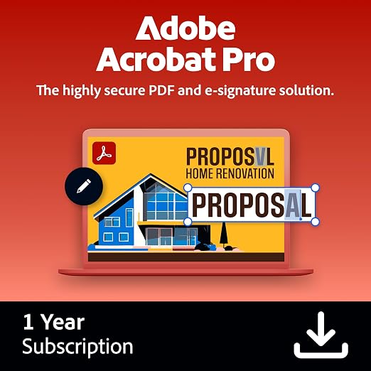 Adobe Acrobat Pro - Advanced PDF Editing & E-Signature Software - 1 ...