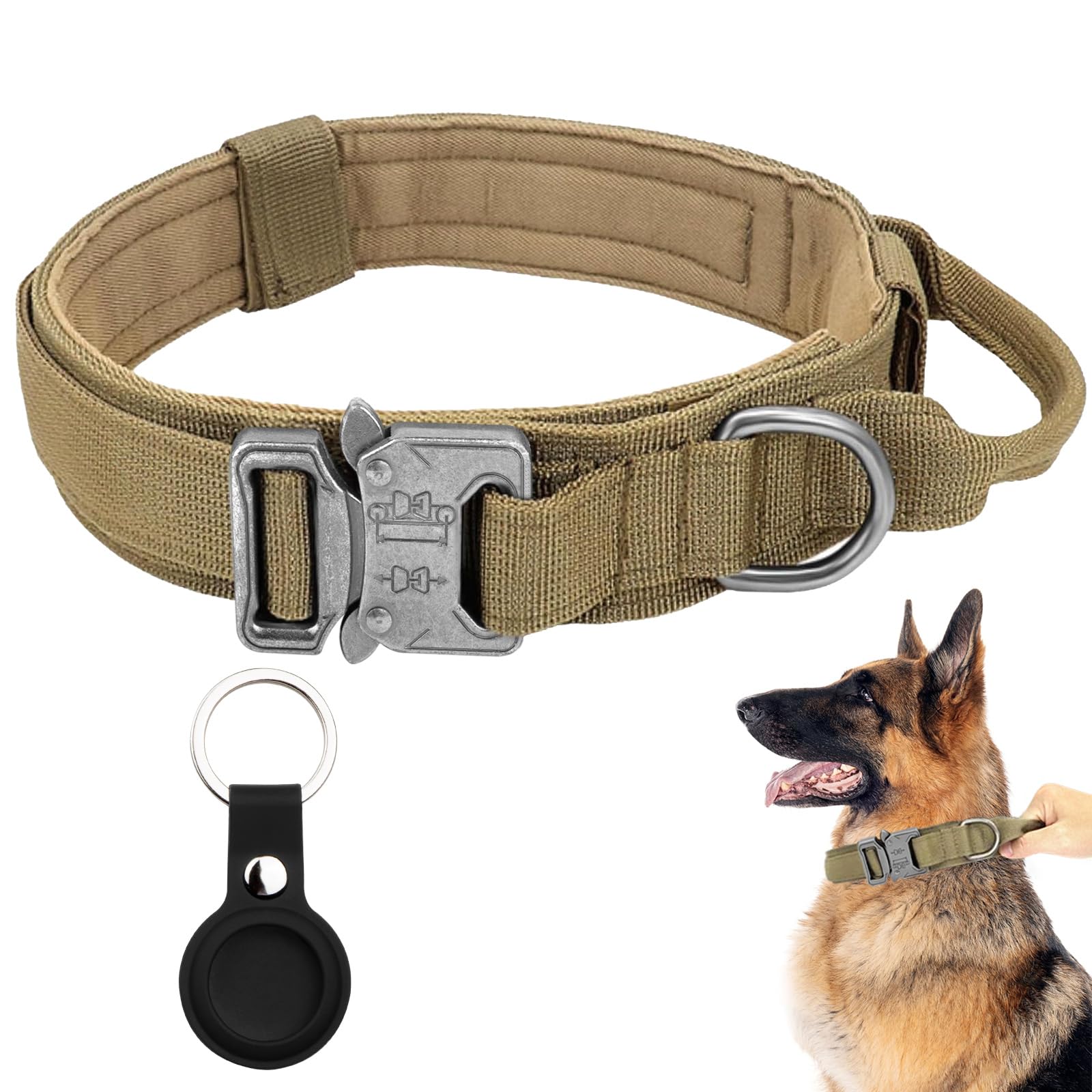 Amazon.com : Tactical Dog Collar Adjustable Military Dog Collar Nylon ...