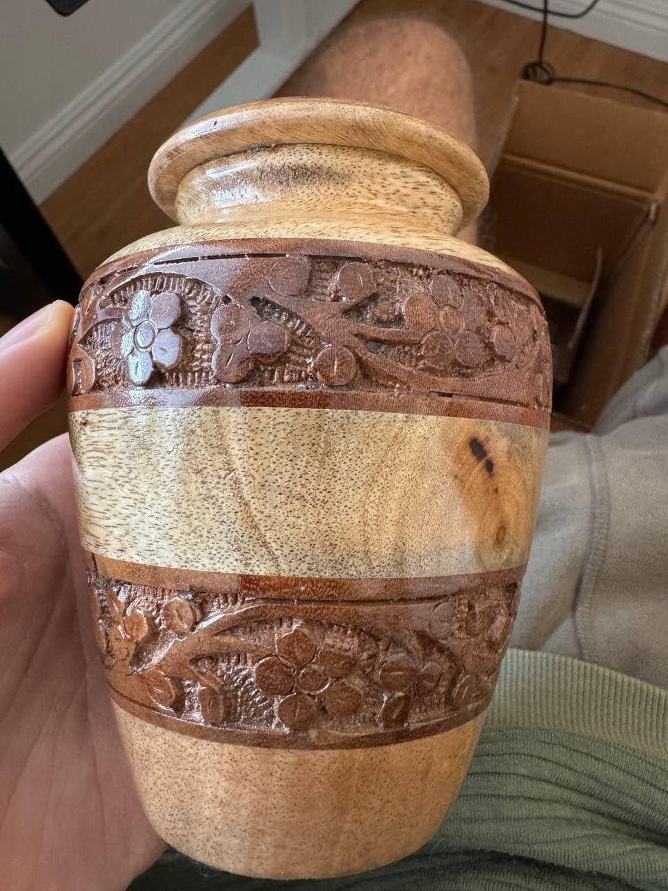 Amazon.com: Wooden Cremation Urns for Human Ashes Adult - Decorative ...