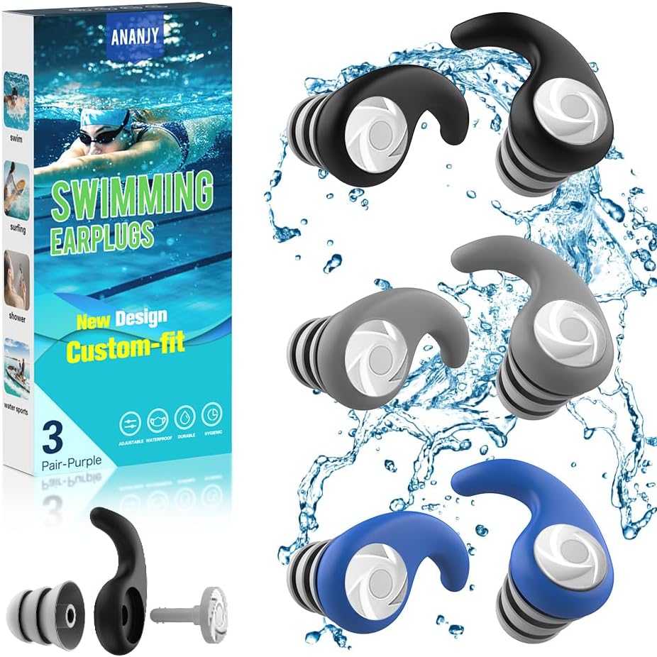 Amazon.com: Softvox Ear Plugs for Swimming, Block Out Water Let Sound ...