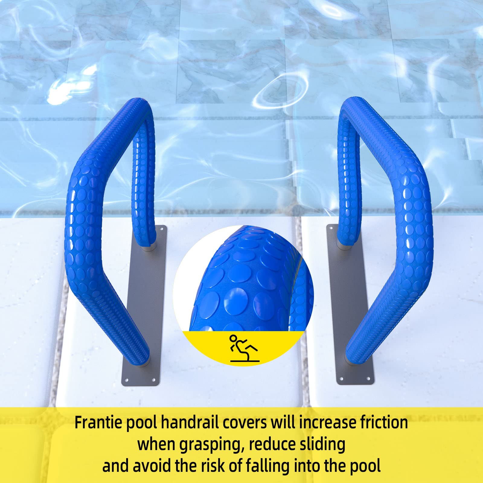 Snapklik.com : Frantie Swimming Pool Hand Rail Cover, 8 Feet Blue ...