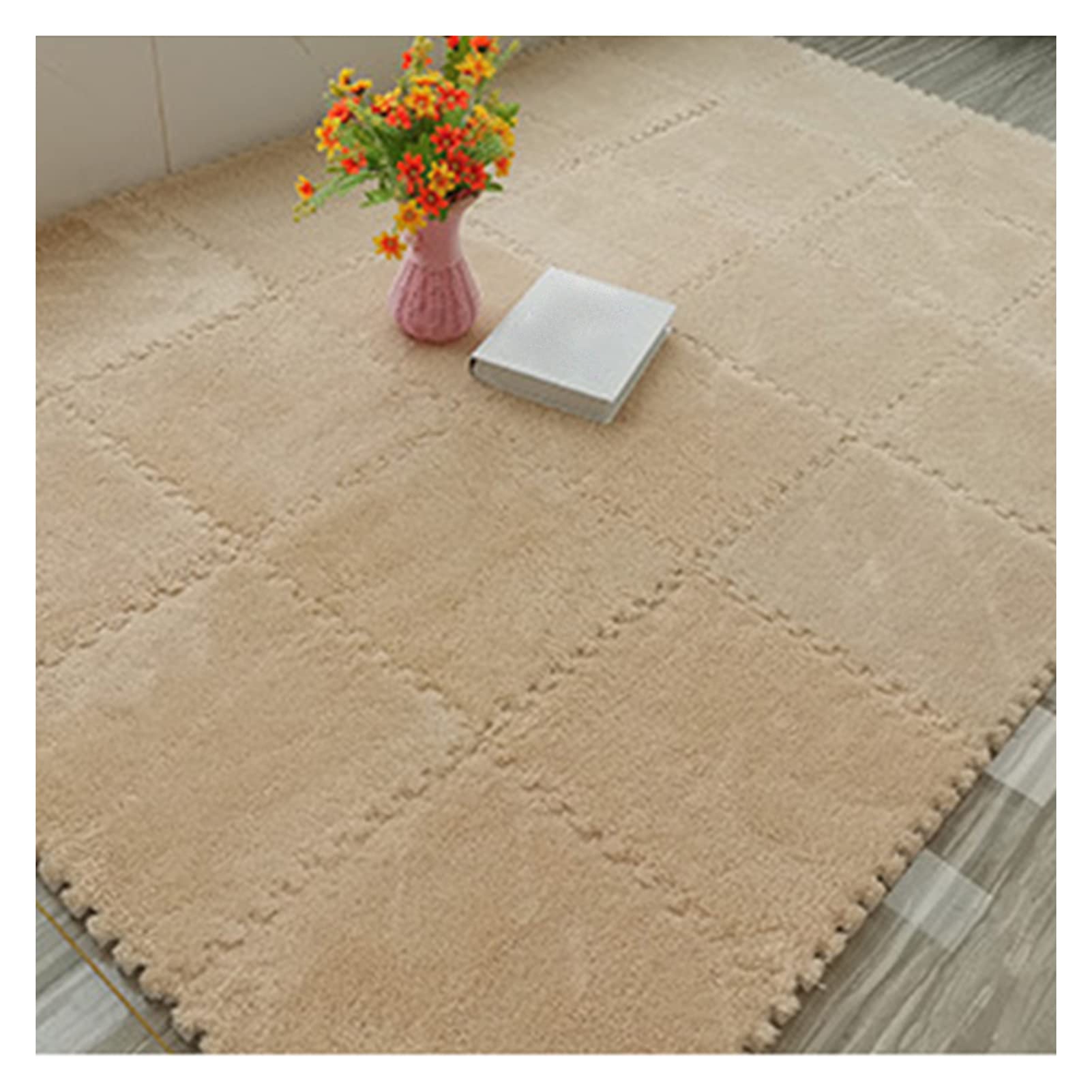 Amazon.com: 20 Pcs Interlocking Carpet Tiles,Plush Foam Square Floor ...