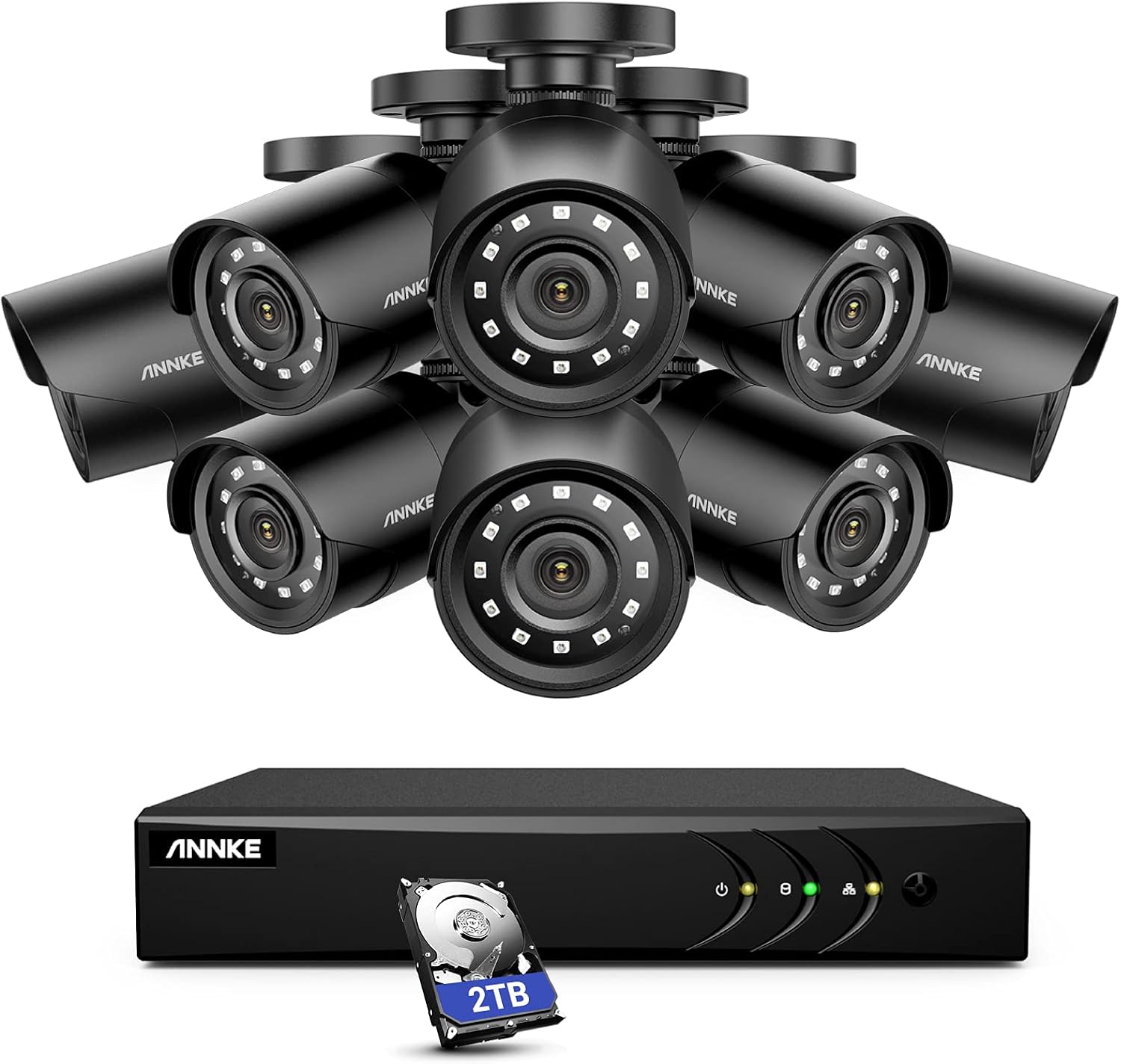 Amazon.com : ANNKE 16CH 3K Lite FHD AI Surveillance Security Camera System with 2TB Hard Drive ...