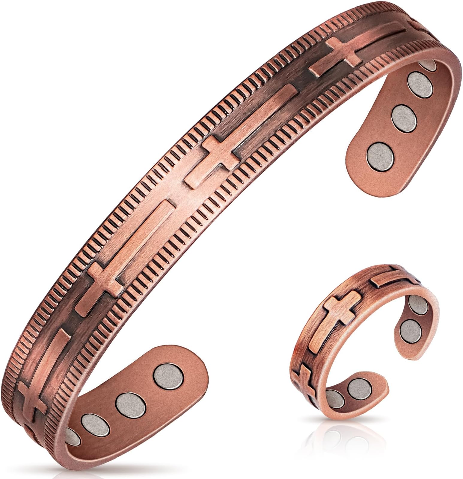 Amazon.com: Lymphatic Drainage Ring & Copper Bracelet for Women ...