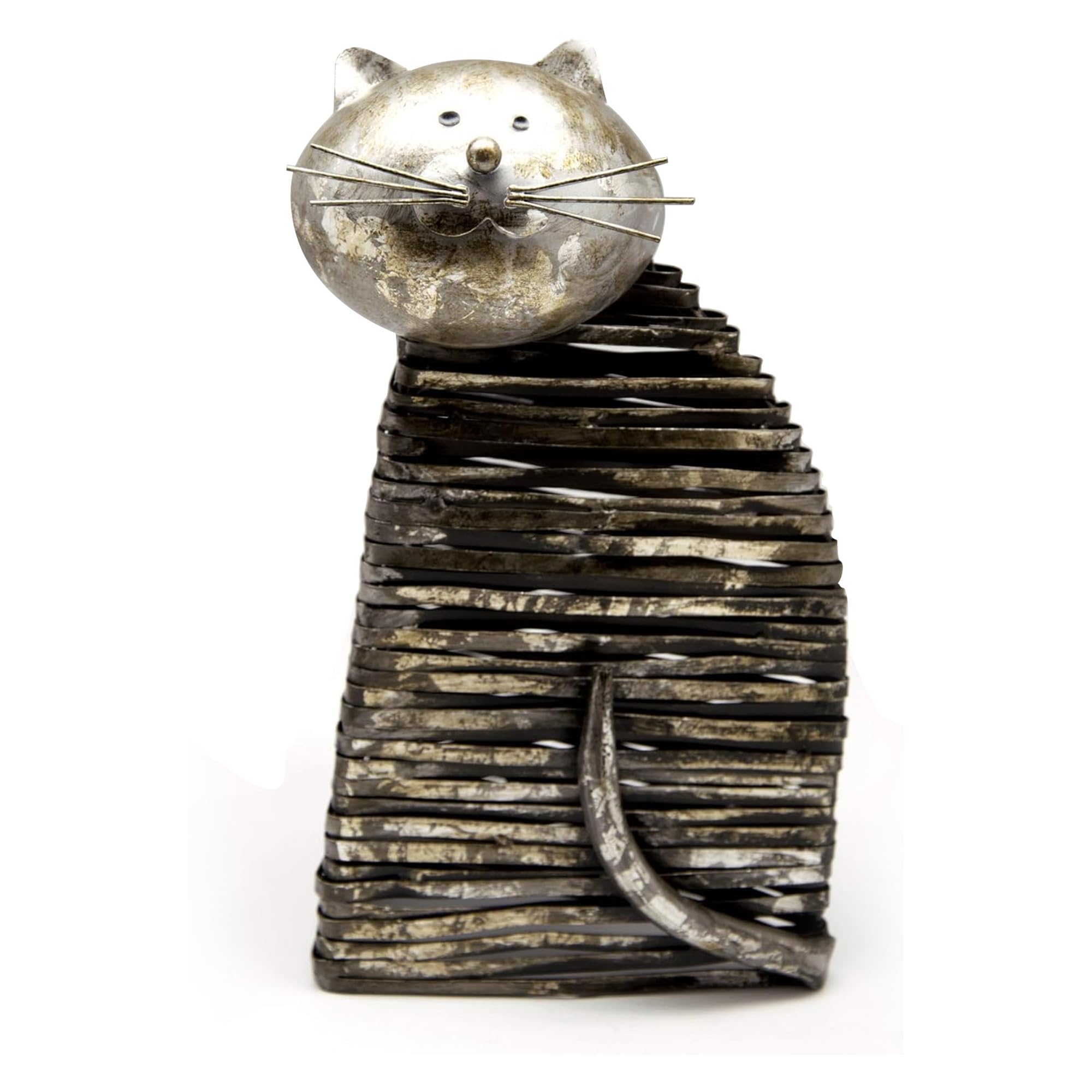 Fabulous Felines Metal Cat Sculpture, Figurine, Statue, Twisted Iron ...