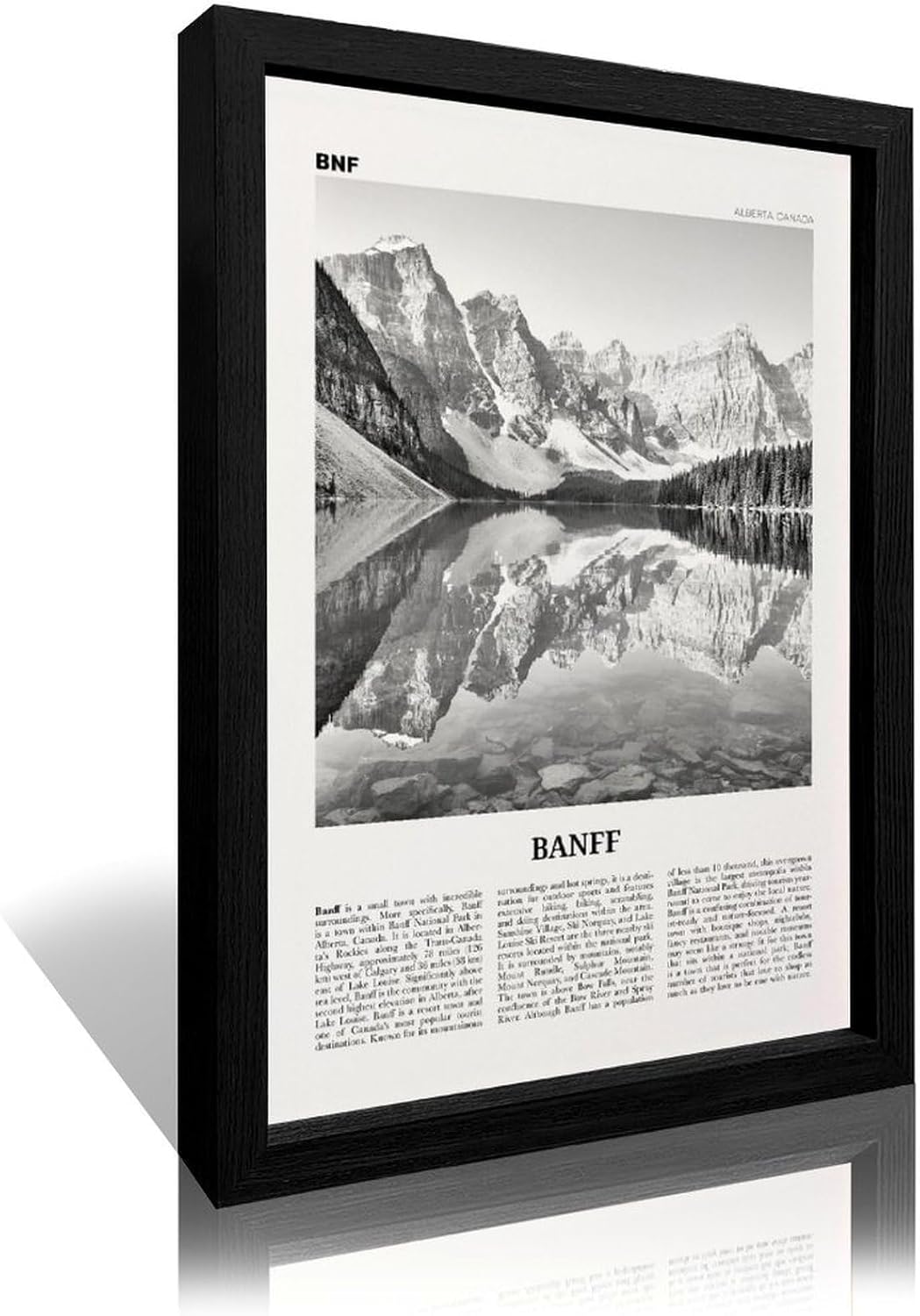 Amazon.com: Banff Print Black And White Landscape, Banff Wall Art ...