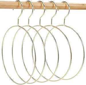 Amazon.com: Scarf Hangers for Closet 5pcs Scarf Ring Hangers Metal ...