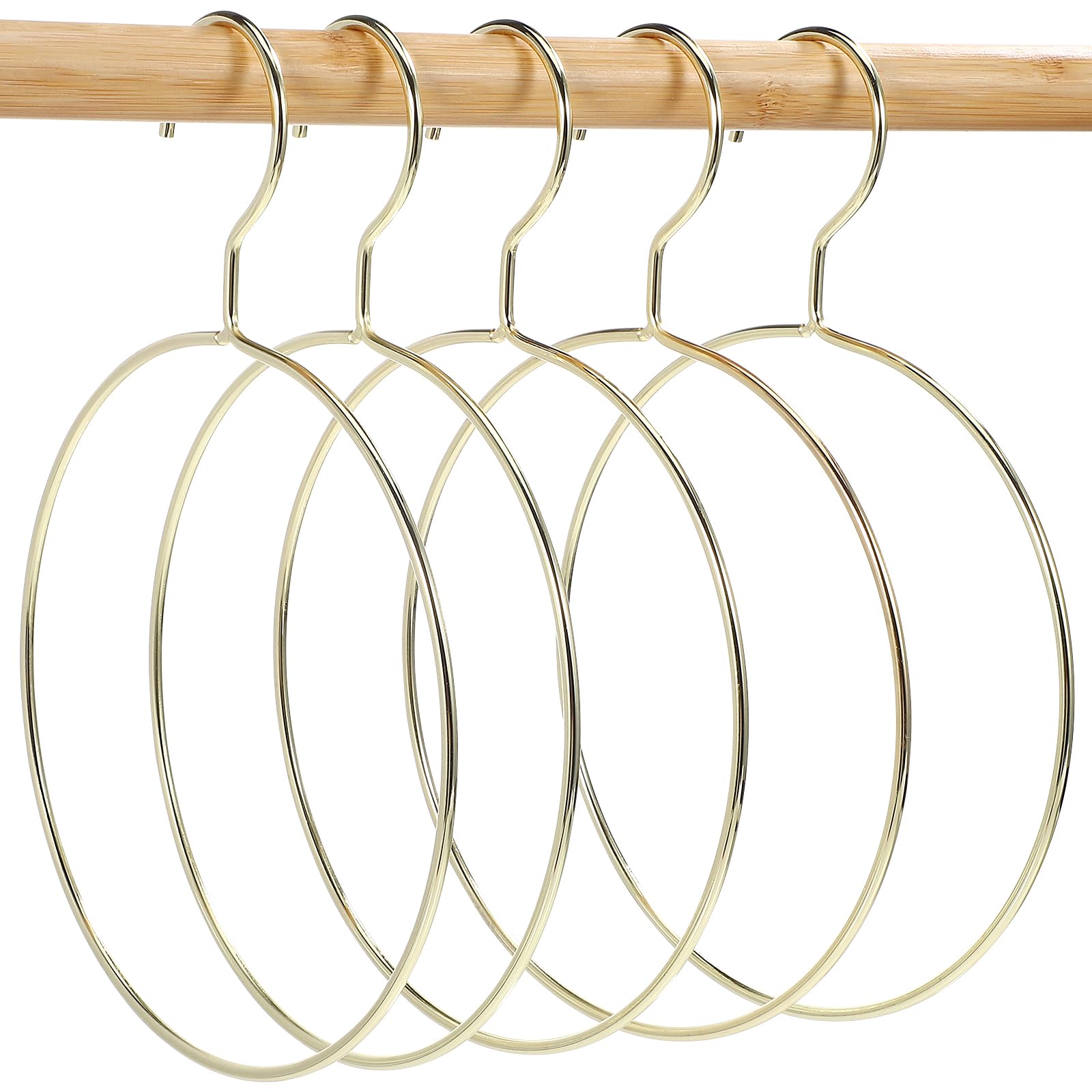 YARNOW 5 Pcs Gold Scarf Hanger Circular Hangers Gold Round Hangers ...