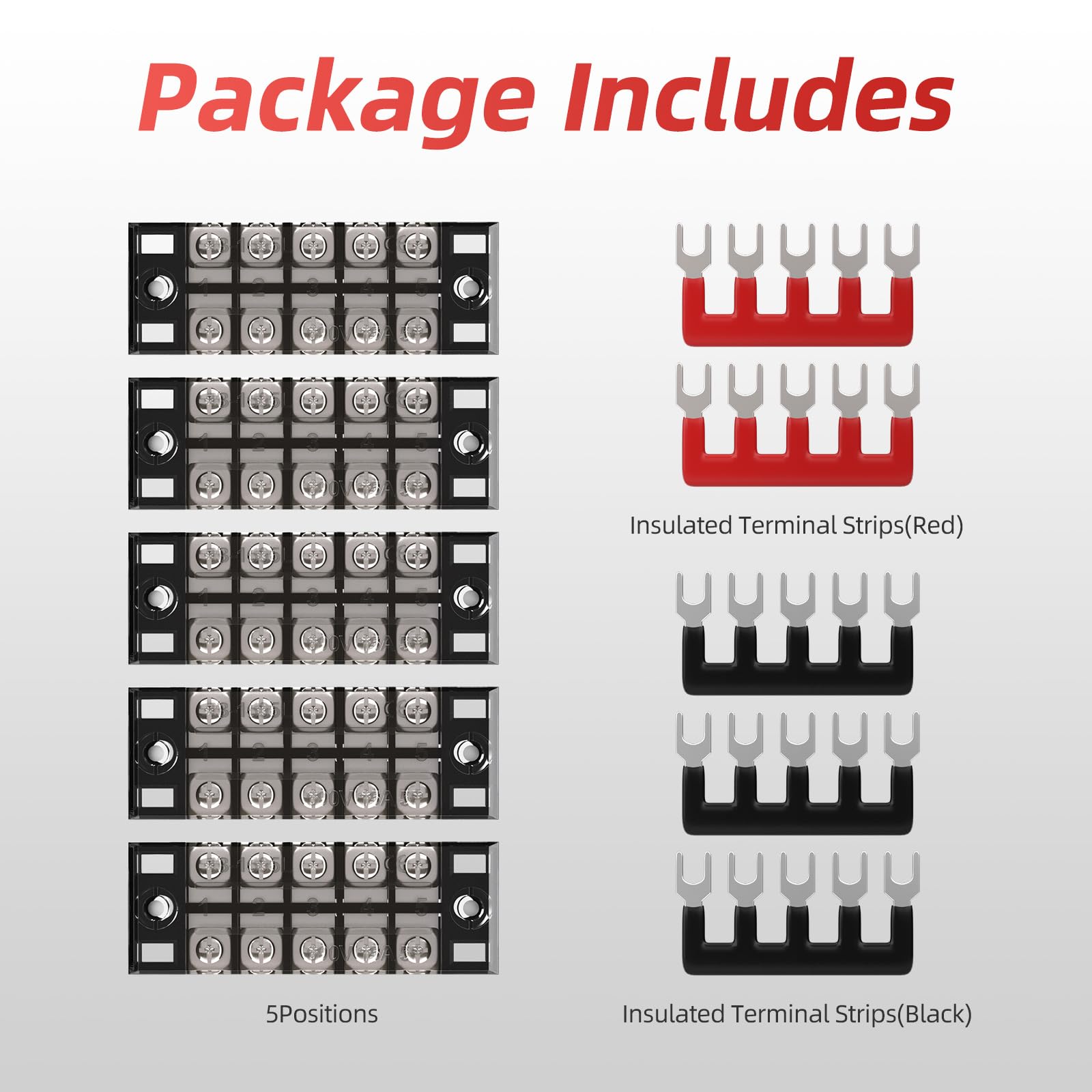 Snapklik.com : APIELE 15A Screw Terminal Block 5 Position Dual Row ...