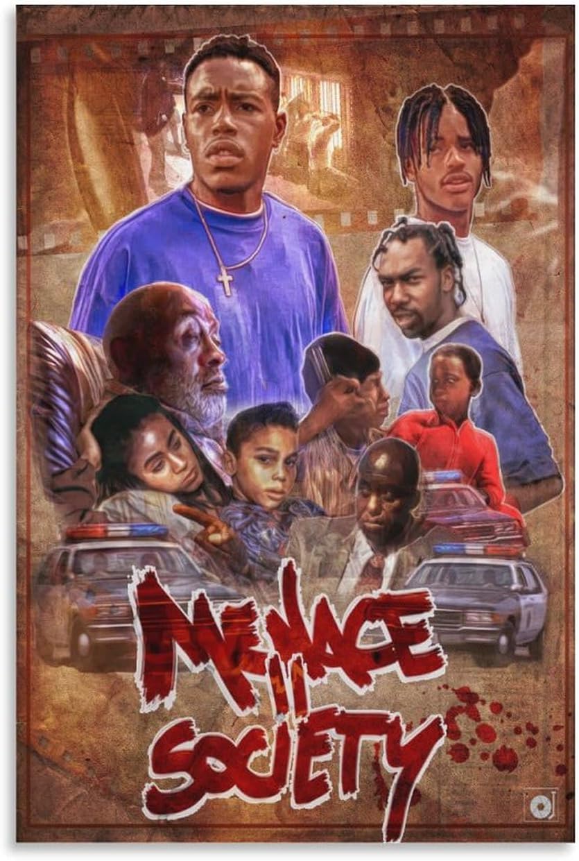Amazon.com: Menace II Society Movie Poster Room Aesthetic 2 Wall Art ...