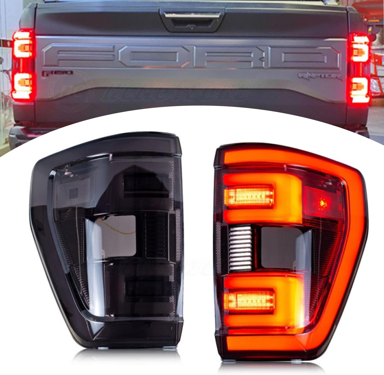 Amazon.com: HCMOTIONZ LED Tail Lights for Ford F150 F-150 2021 2022 ...