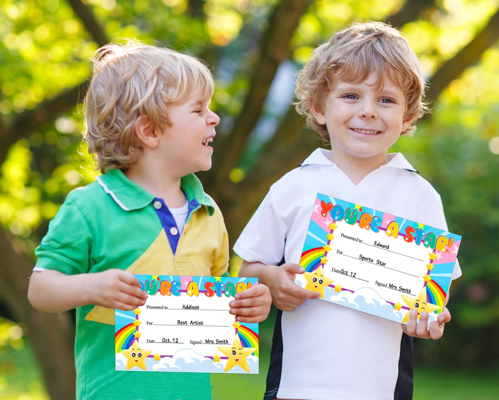 Teacher Supplies Awards 30 Pcs Super Star Award Certificates For Kids ...
