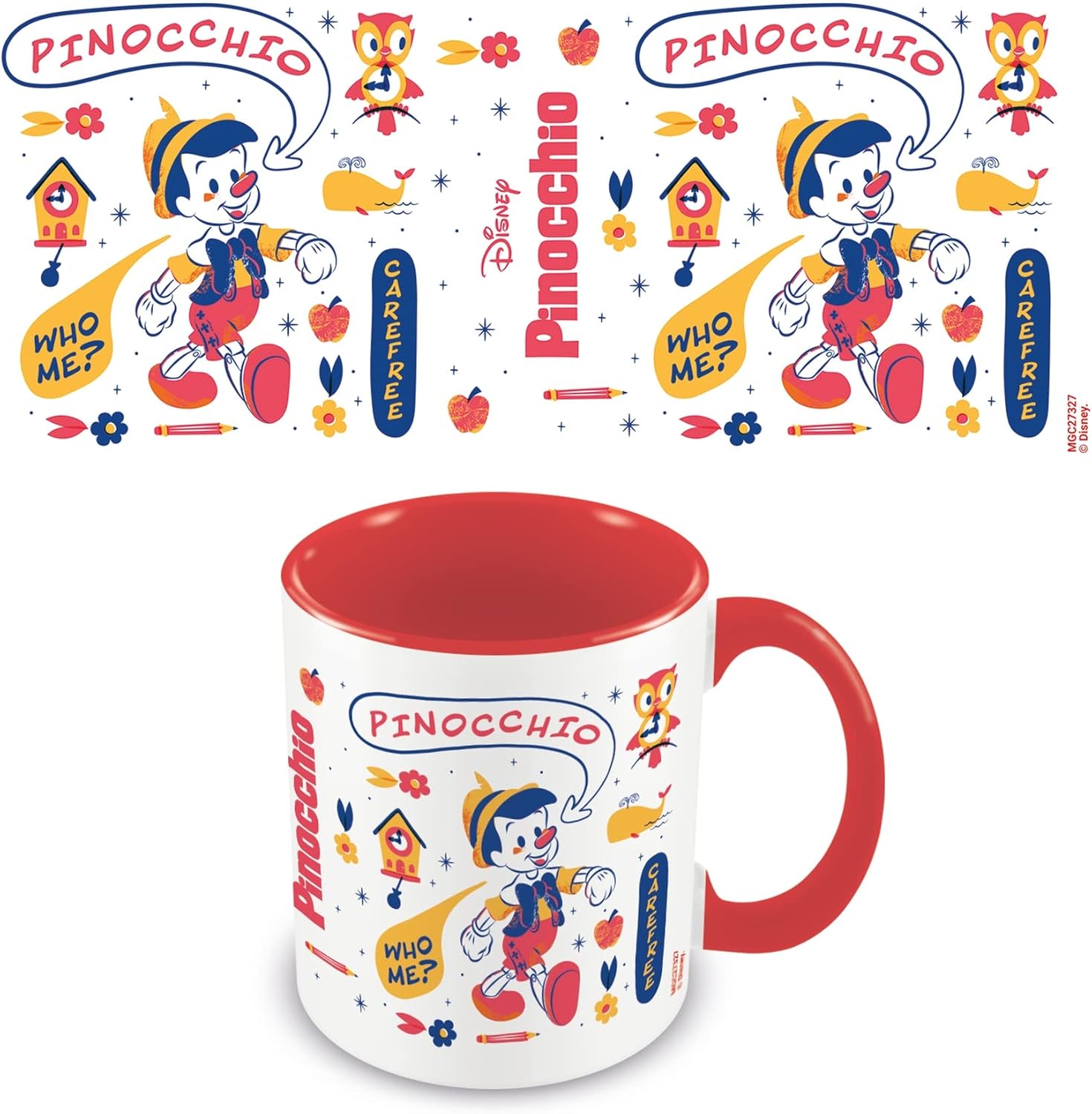 Tazza Disney Pinocchio (Who Me? Design) 311,8 g in ceramica bianca ...