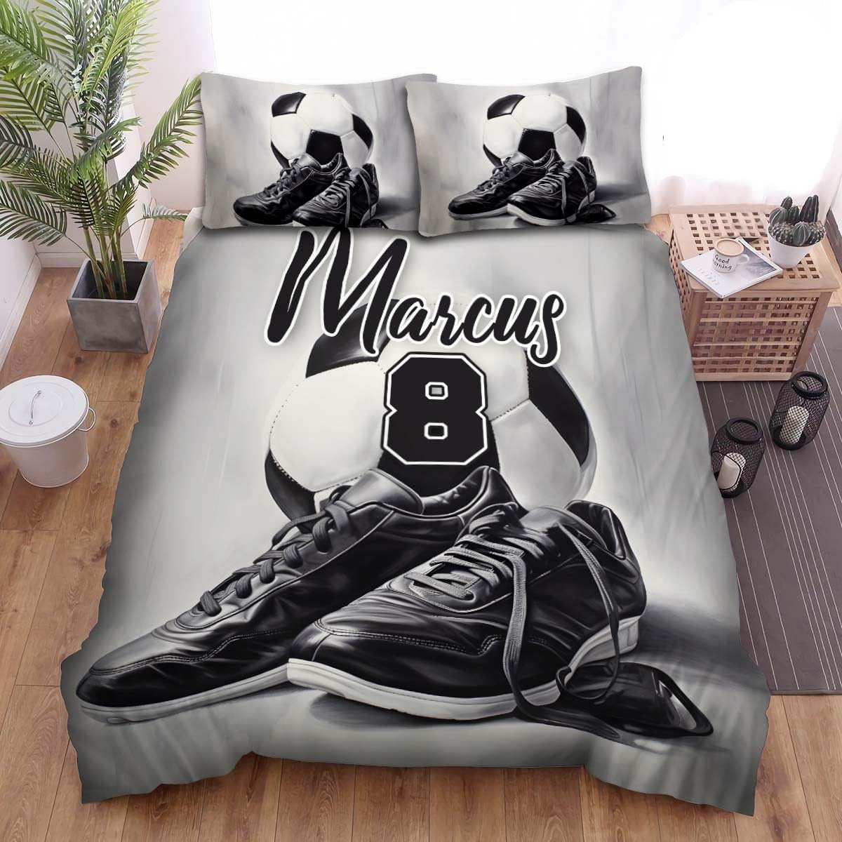 Amazon.com: Custom Soccer Bedding Thunder Soccer Bed Set Soccer ...