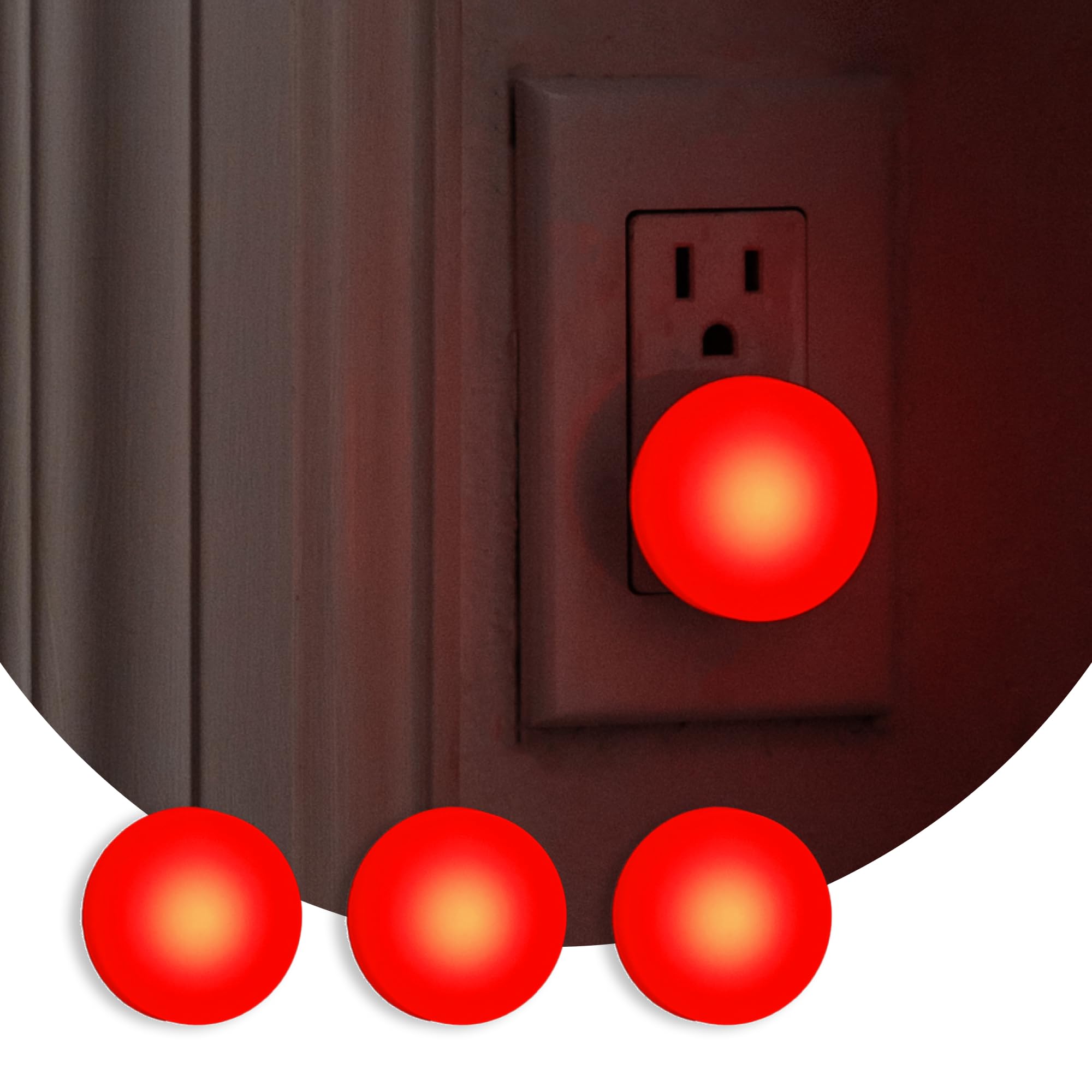 Loftie Night Lights Plug into Wall - 0.5W Plug in Night Light - Red ...
