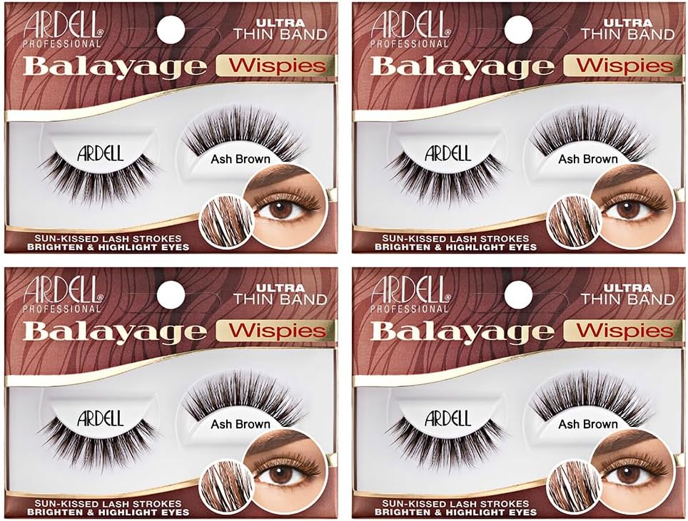 Amazon.com: Ardell Balayage Wispies False Eyelashes - Ash Brown ...