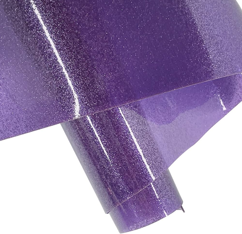 Amazon.com: ONEART | Light Purple Transparent Glitter Vinyl Roll, 0.7 ...