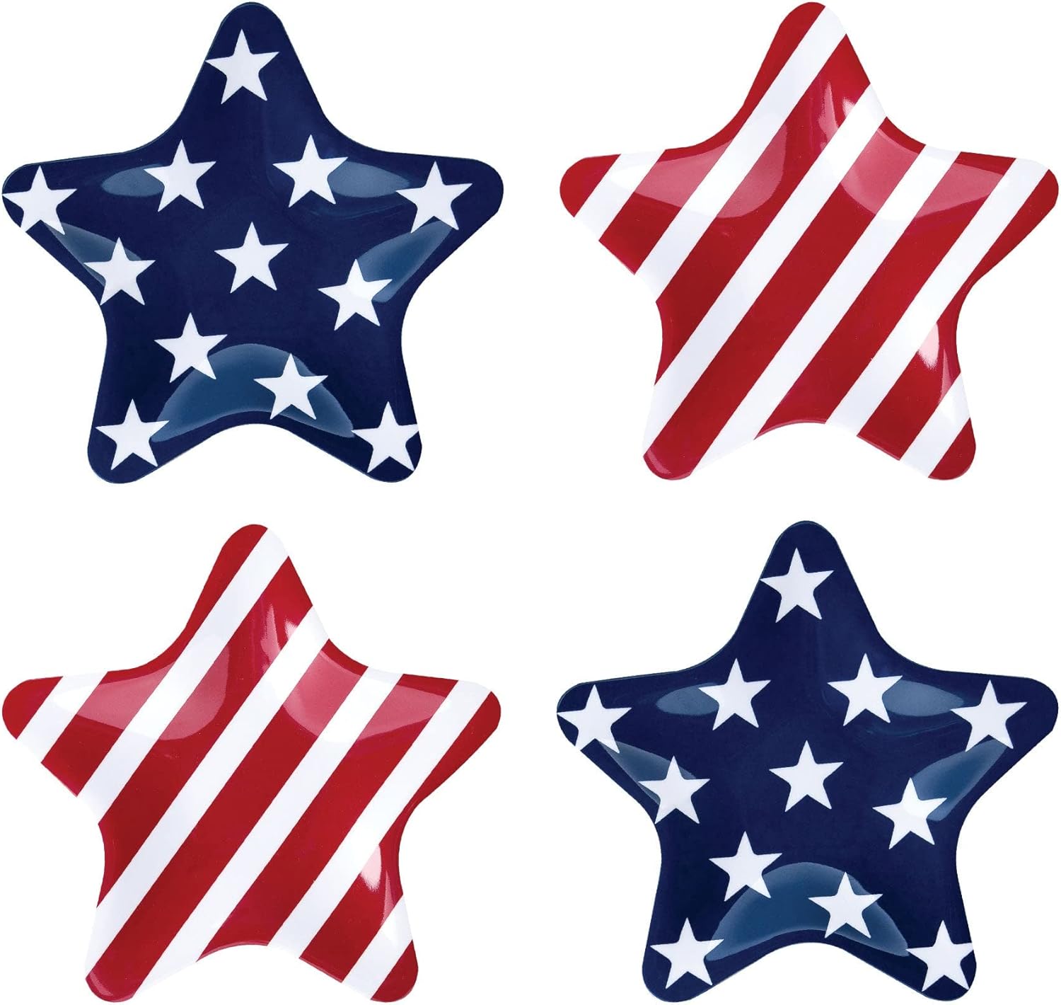 Amazon.com: Supreme Housewares Patriotic Star Shaped Salad Plates ...