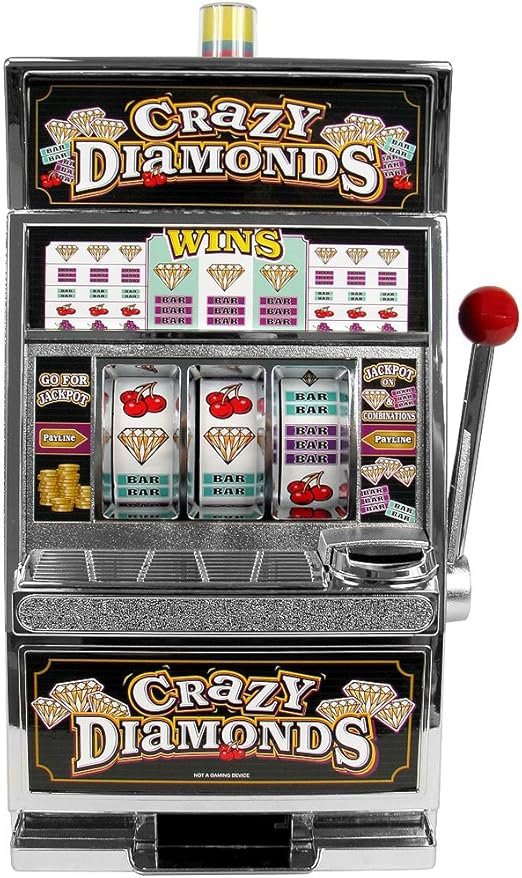 Amazon.com: RecZone Crazy Diamonds Slot Machine Bank - Authentic ...