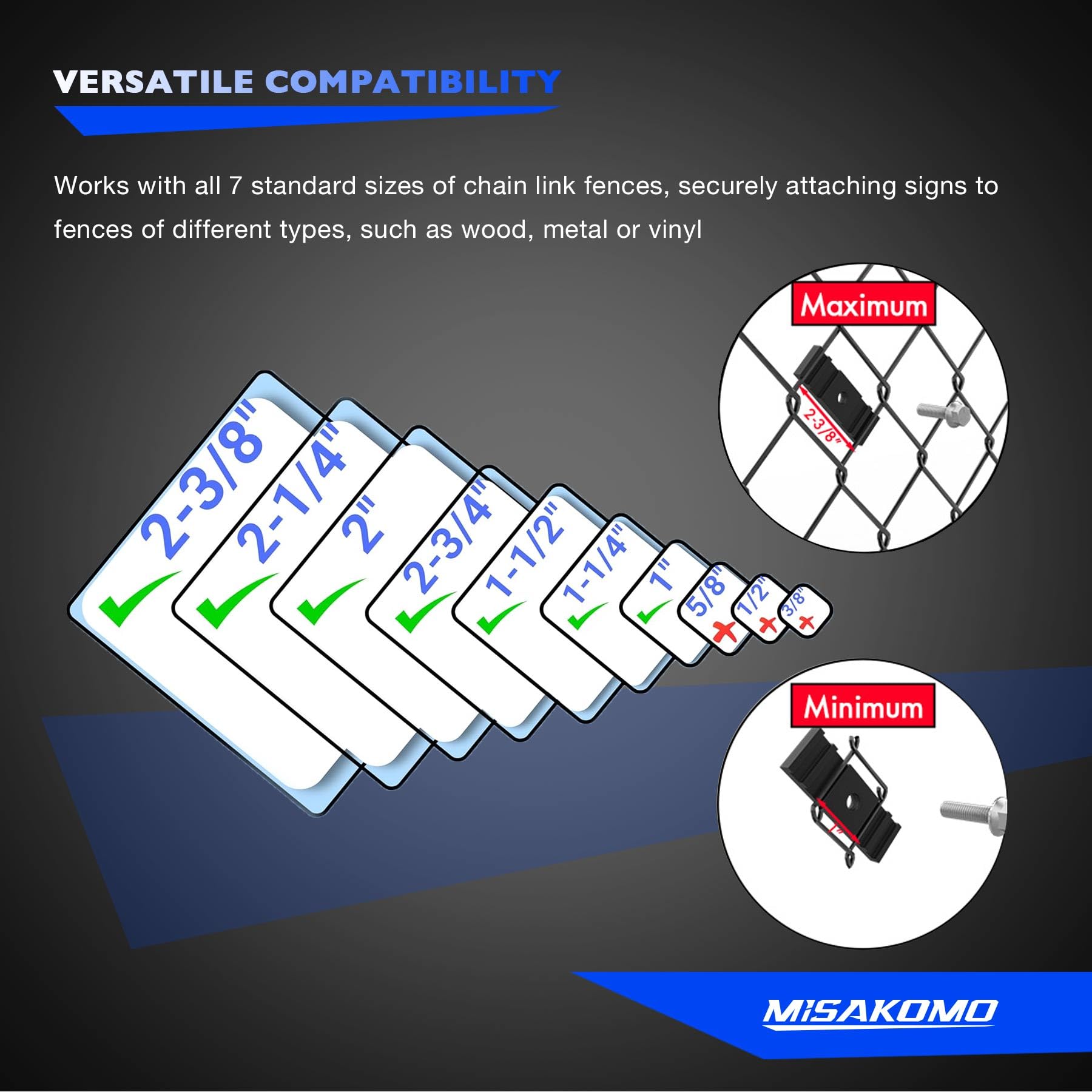 Chain Link Fence Sign Mounting Bracket Chainlink Fence Mounting