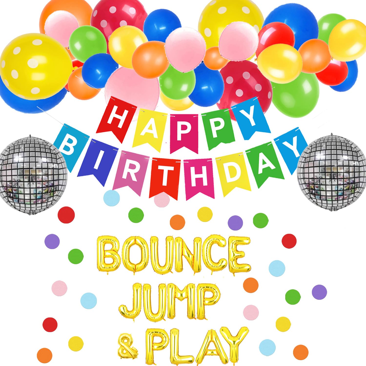 Amazon.com: Bounce House Birthday Decorations, Jumping Birthday Party ...