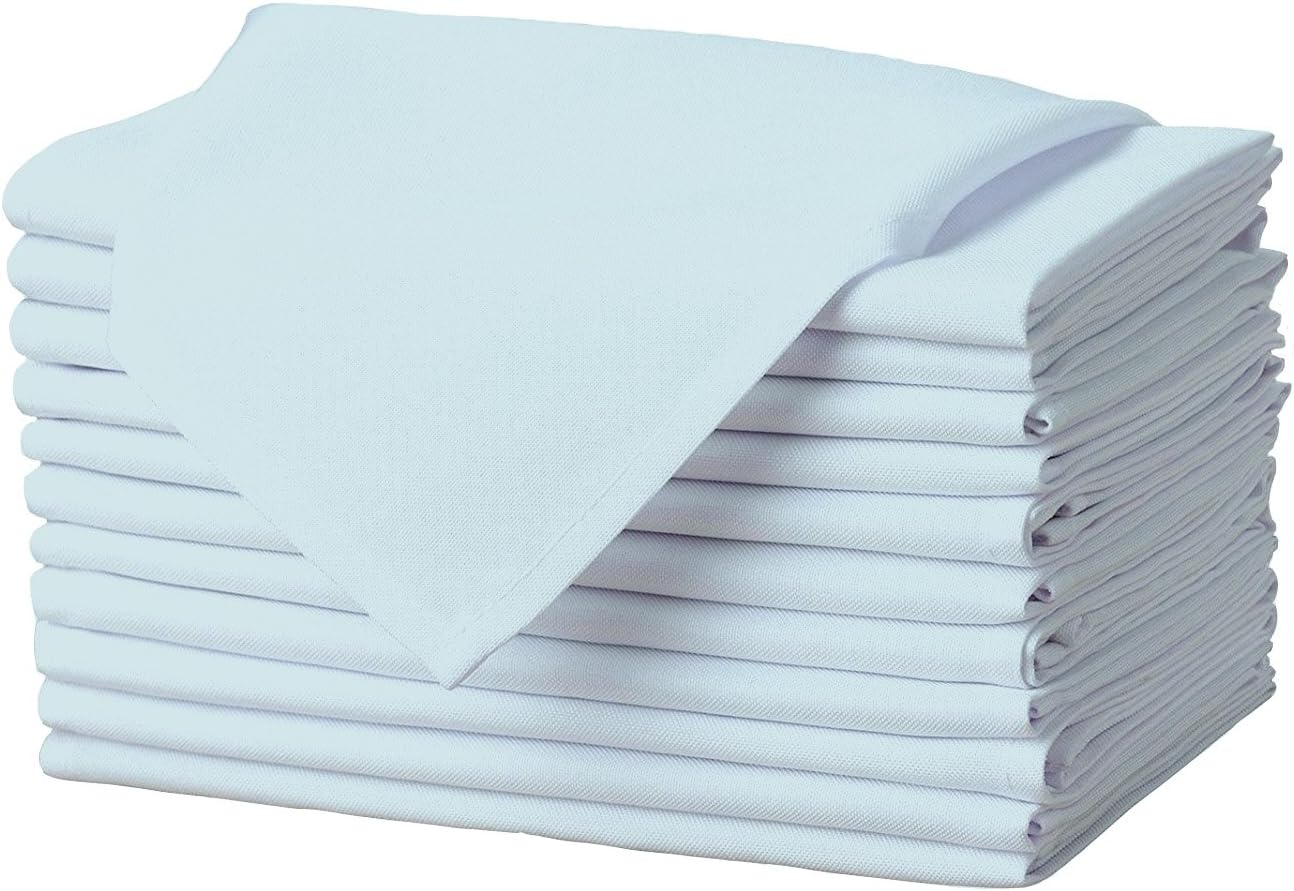 Amazon.com: Dinner Cloth Napkins Set of 10,100% Natural Soft Cotton ...