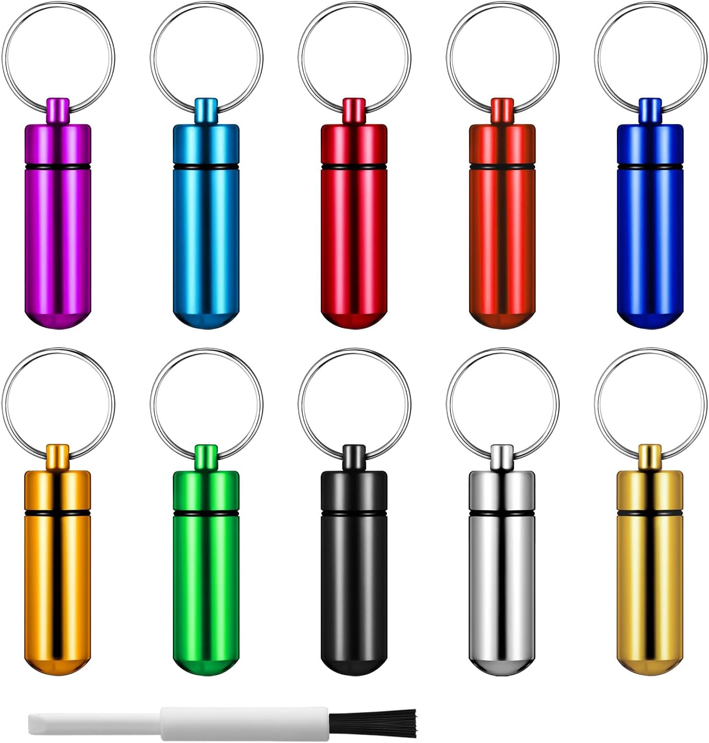 Amazon.com: Small Portable Pill Case with Keychain(10 Pack), Waterproof ...