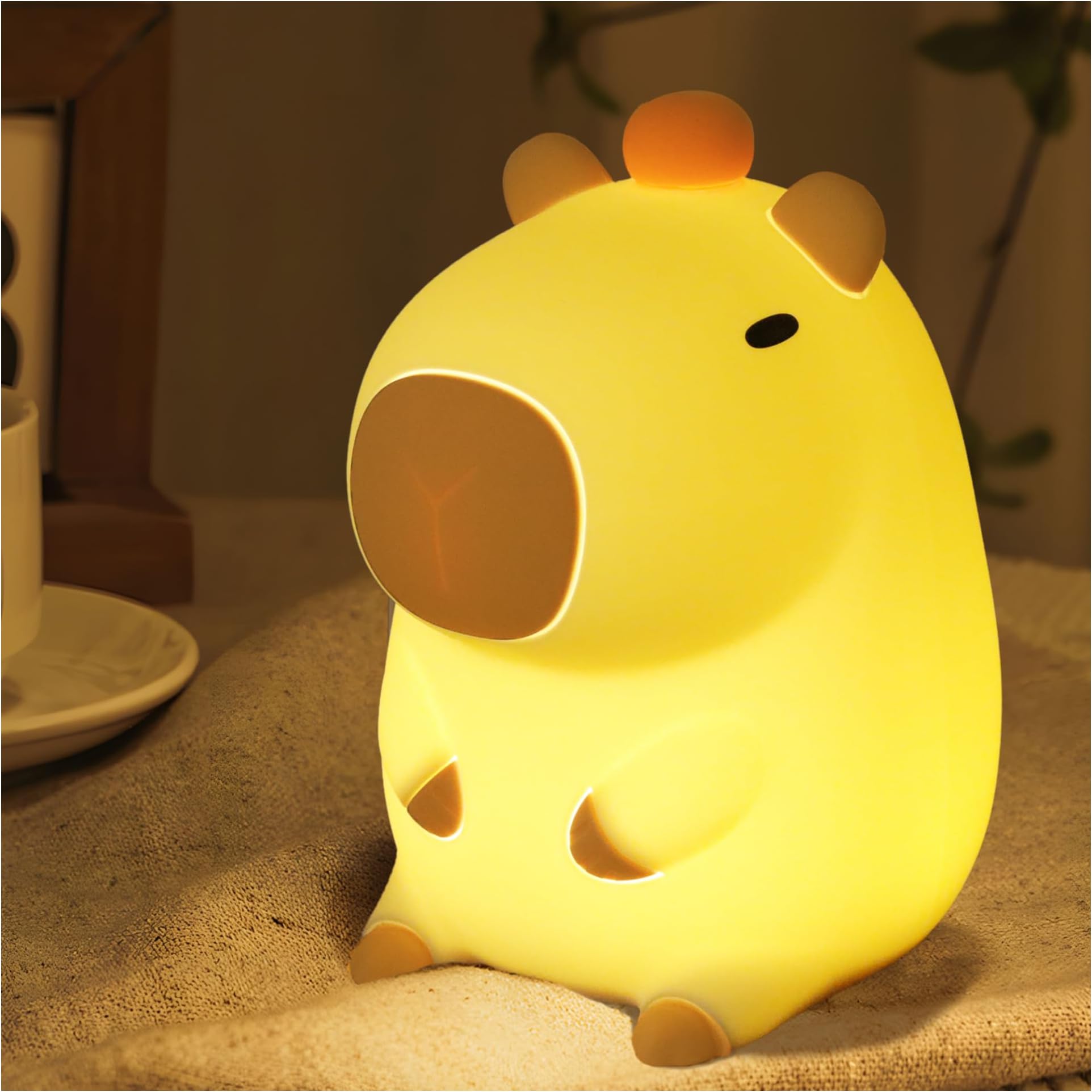Amazon.com: Ratoher Capybara Night Light,Silicone Nursery Night Light ...
