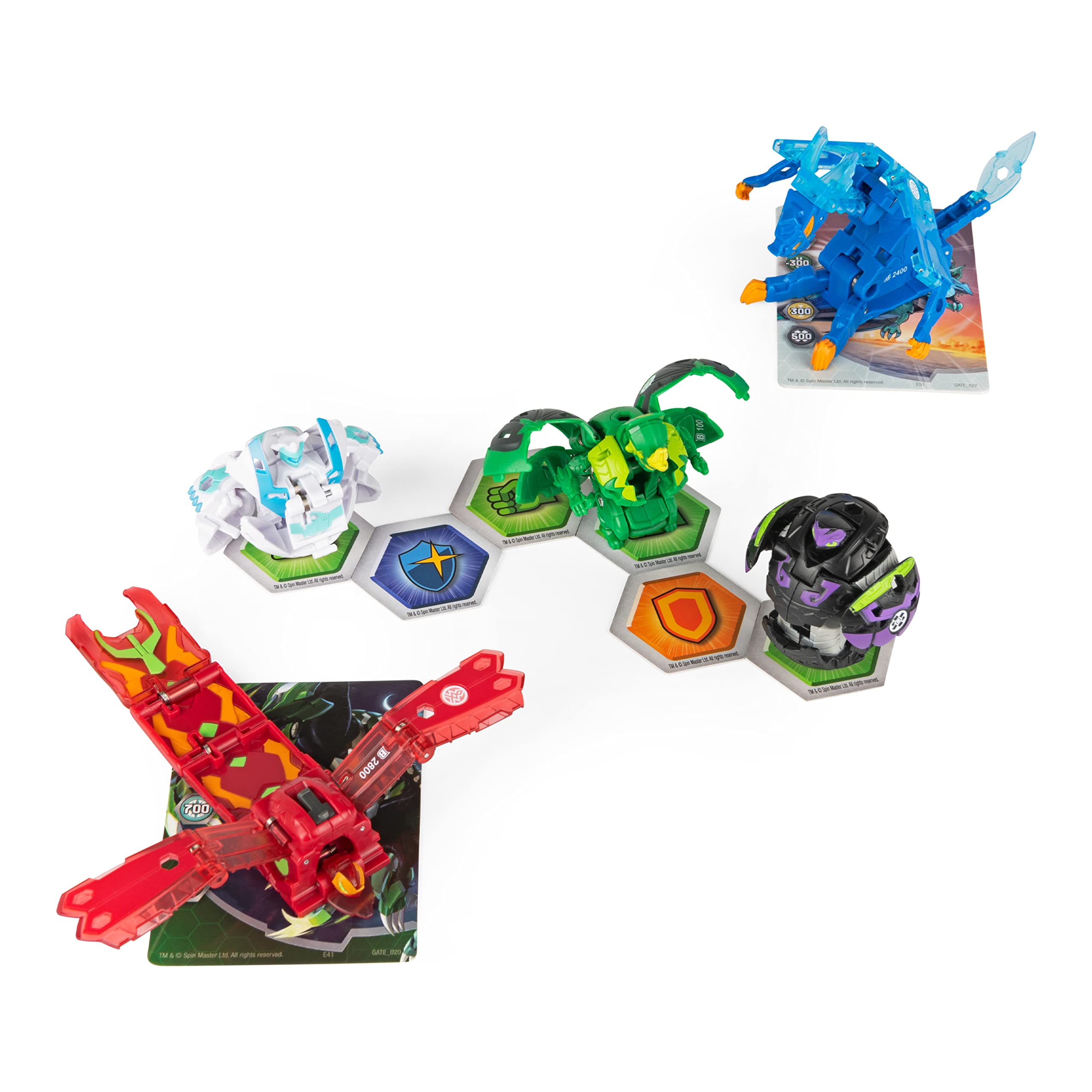 Buy Bakugan Geogan Brawler 5-Pack, Exclusive Hyenix and Insectra Geogan ...