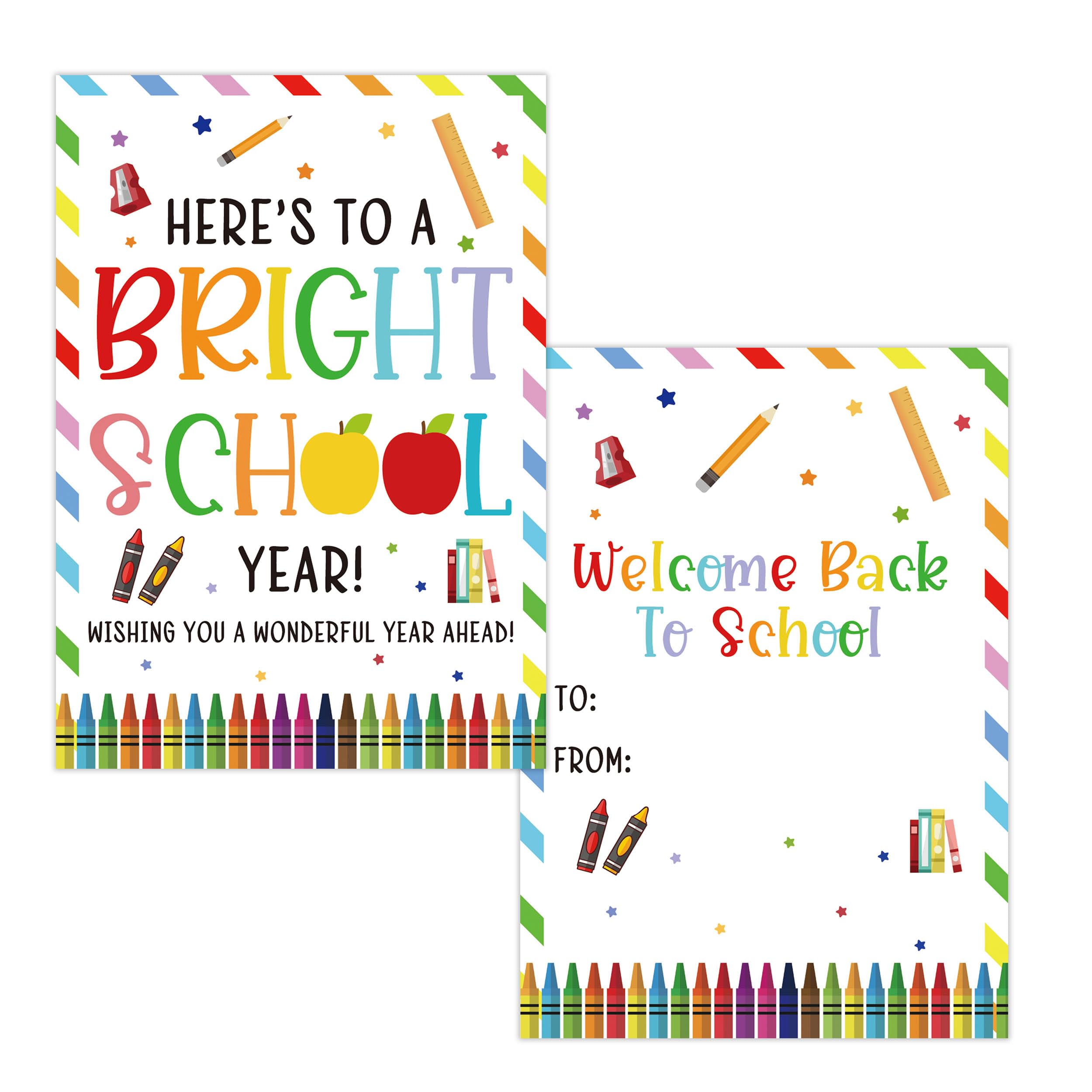 Amazon.com : 30 Pcs Welcome Back to School Cards for Classroom, Class ...