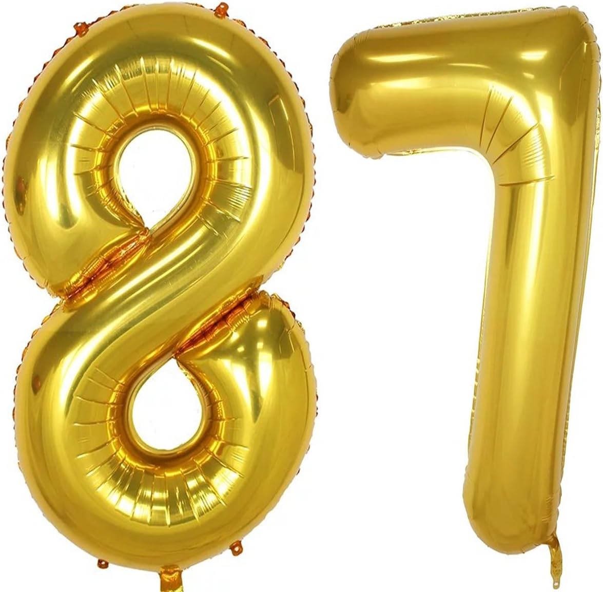 Amazon.com: 40inch Gold Foil 87 Helium Jumbo Digital Number Balloons ...