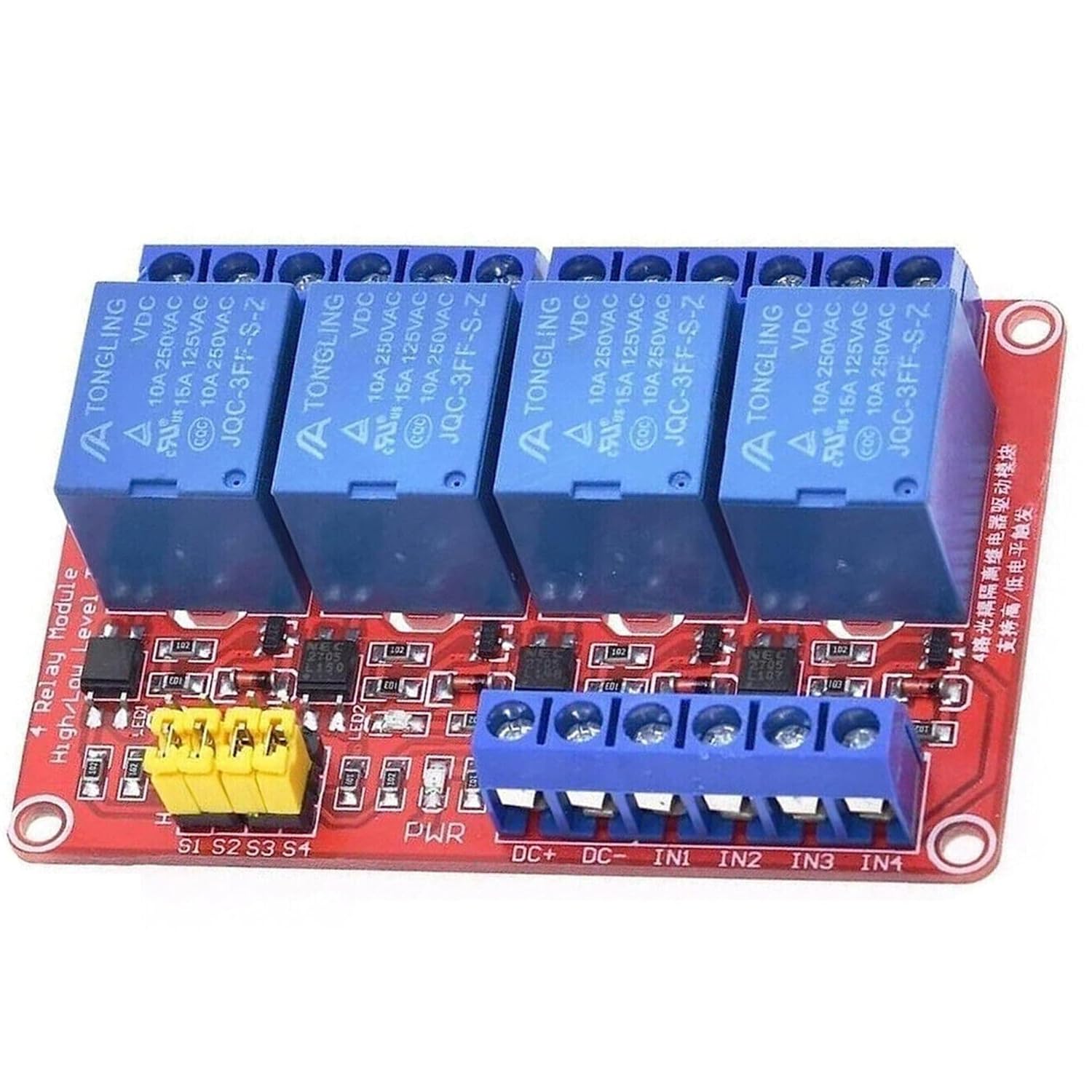MÓDULO 4 RELES 12 V 4 CANALES HIGH + BAJA ALTA BAJA DIY REEMPLAZAMIENTO ...