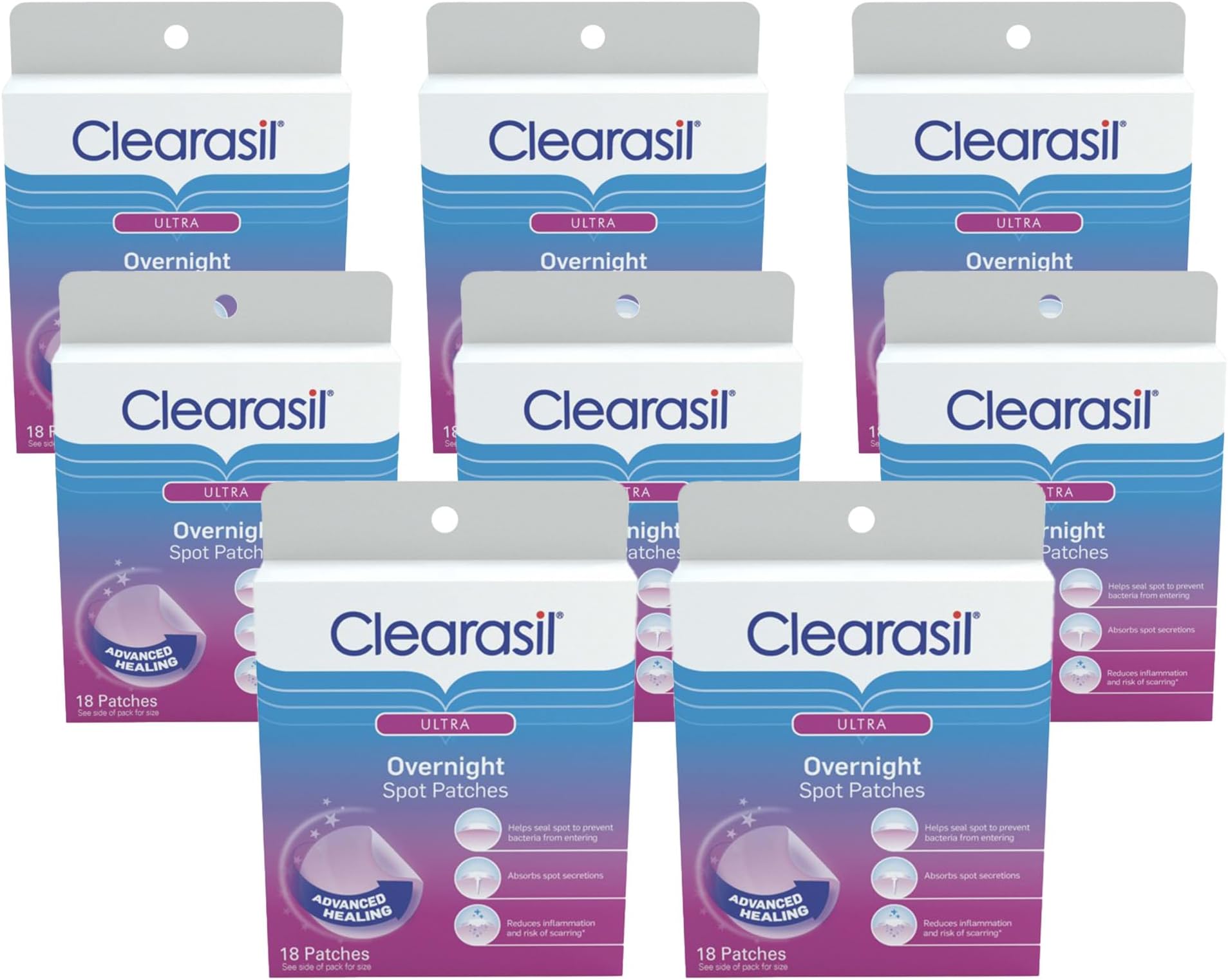 Amazon.com: Clearasil Overnight Spot Patches, Advanced Healing ...