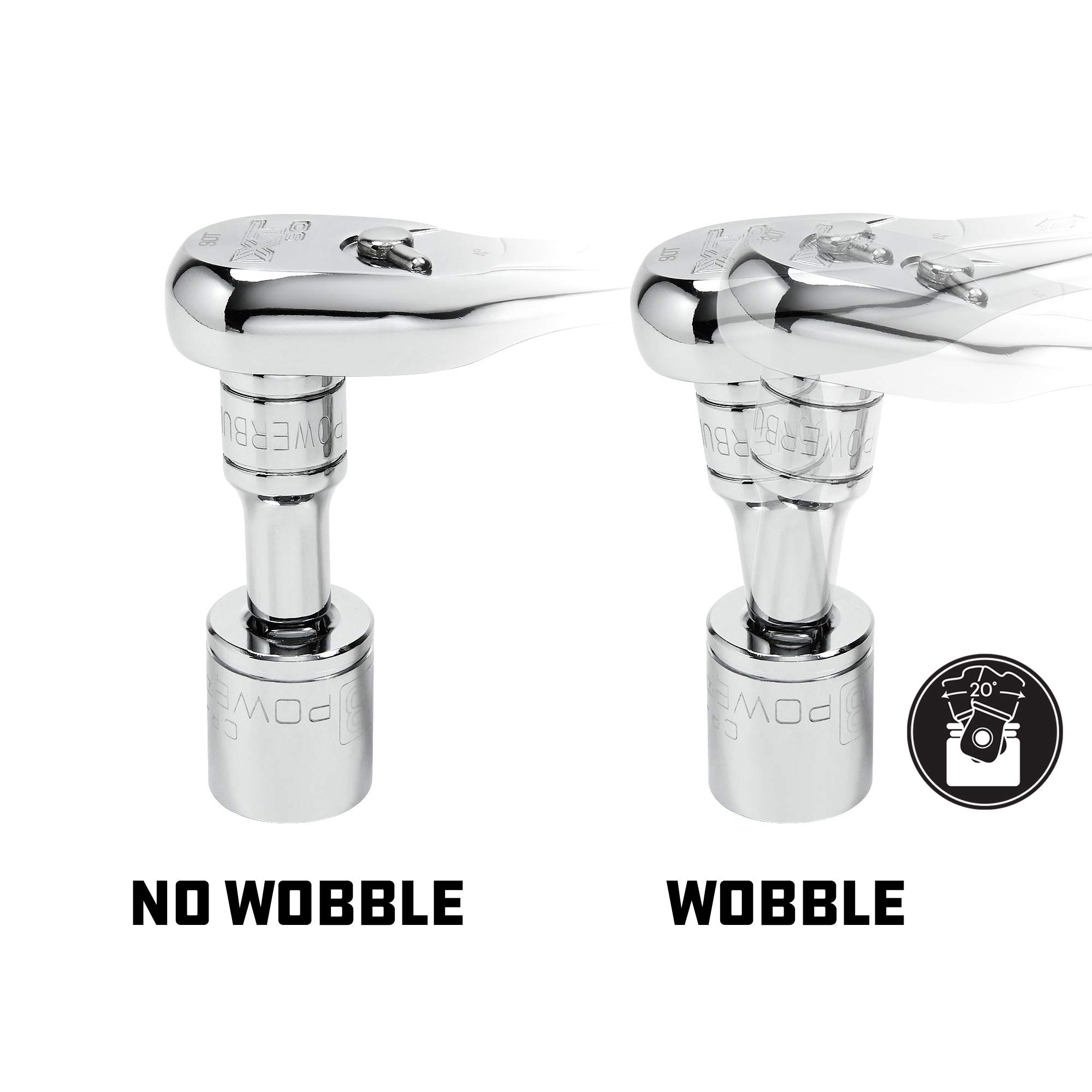 Snapklik.com : Powerbuilt 1/2-inch Drive Wobble Extension Set