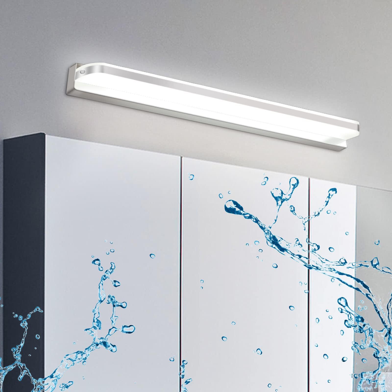 Kimjo LED Spiegelleuchte 42CM 9W Kaltweiß - Bad Spiegellampe Kaltweiß ...