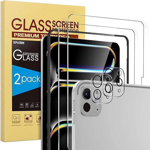 Amazon.com: SPARIN 2+2 Pack Screen Protector for iPad Pro 13 inch 2024 ...