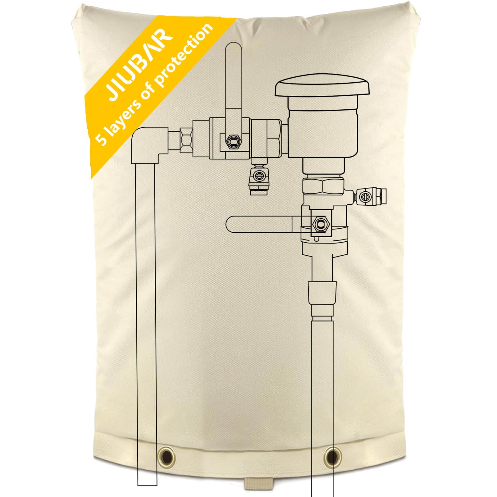 Backflow Preventer Cover Insulated Pouch -JIUBRA 14" W x 19" H Outdoor ...
