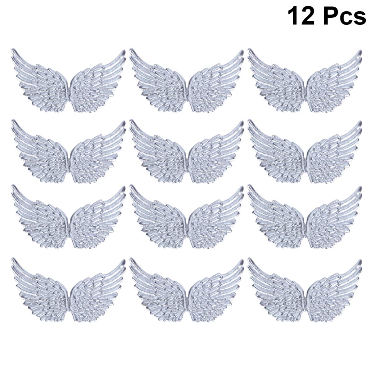 Snapklik.com : 12PCS Silver Glitter Angel Wings Craft Angel Wings Mini ...