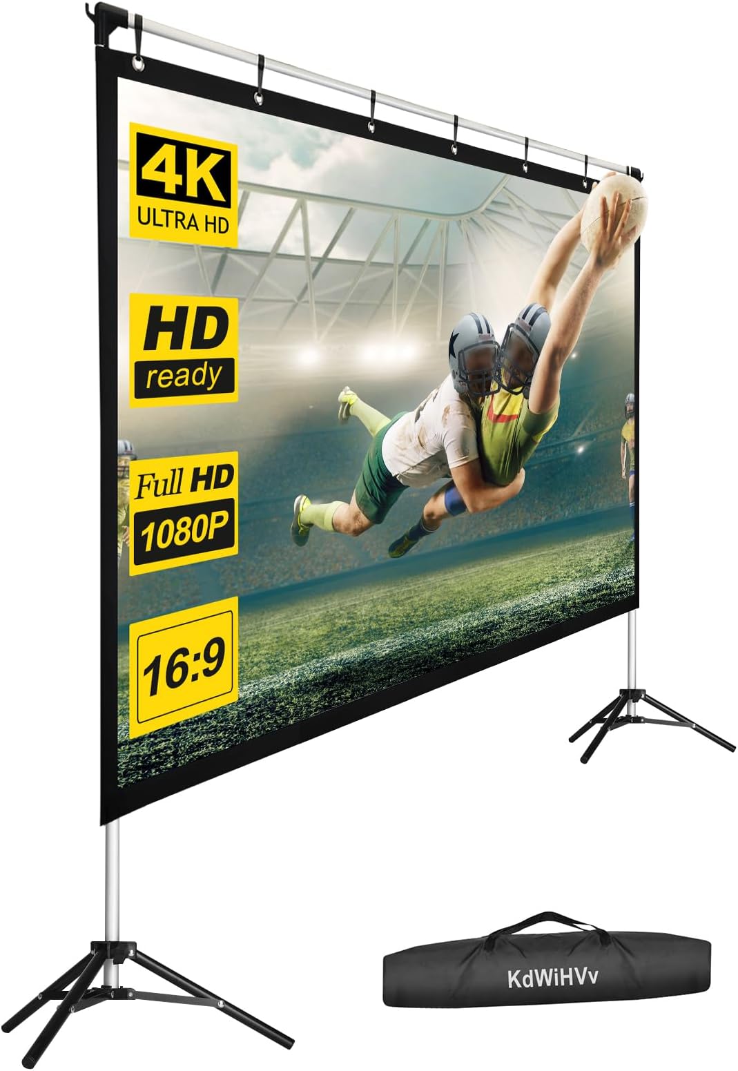 Outdoor Movie Screen Projector Screen With Stand 120 Inch Portable ...