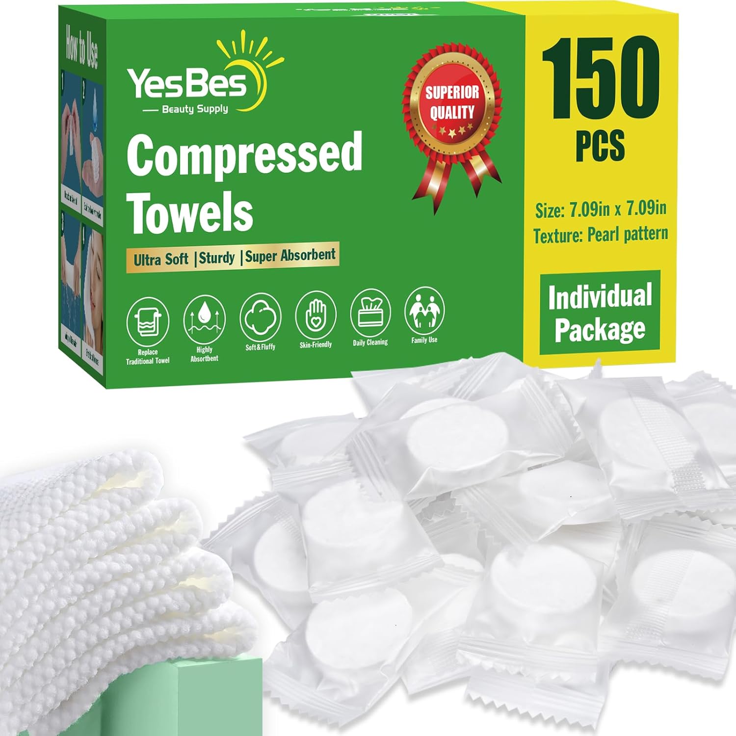 Amazon.com: 150 Pcs Compressed Towels, Compressed Towel Tablets ...