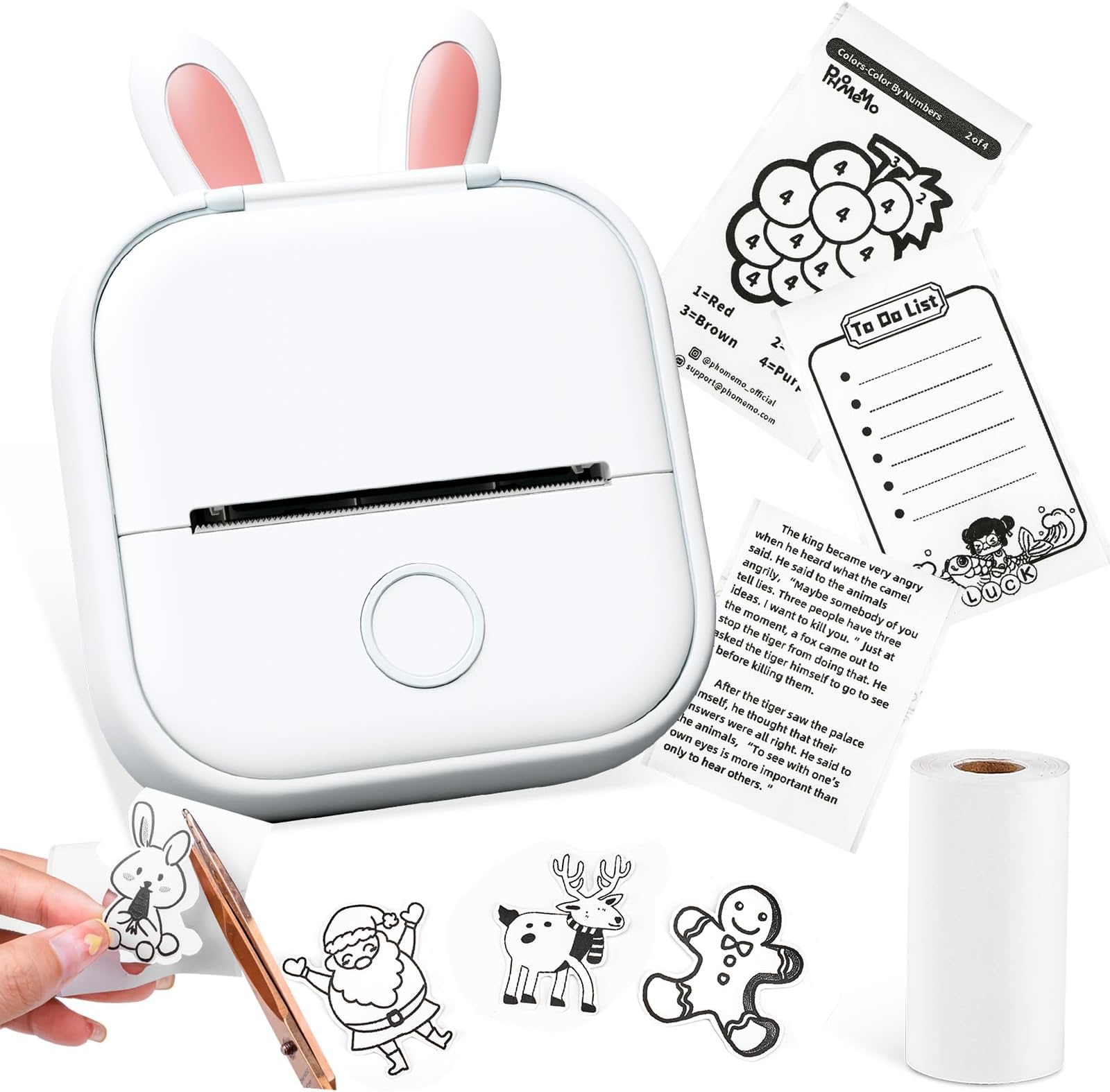 Mini Printer - T02 Bluetooth Inkless Instant Printer, Small Thermal ...