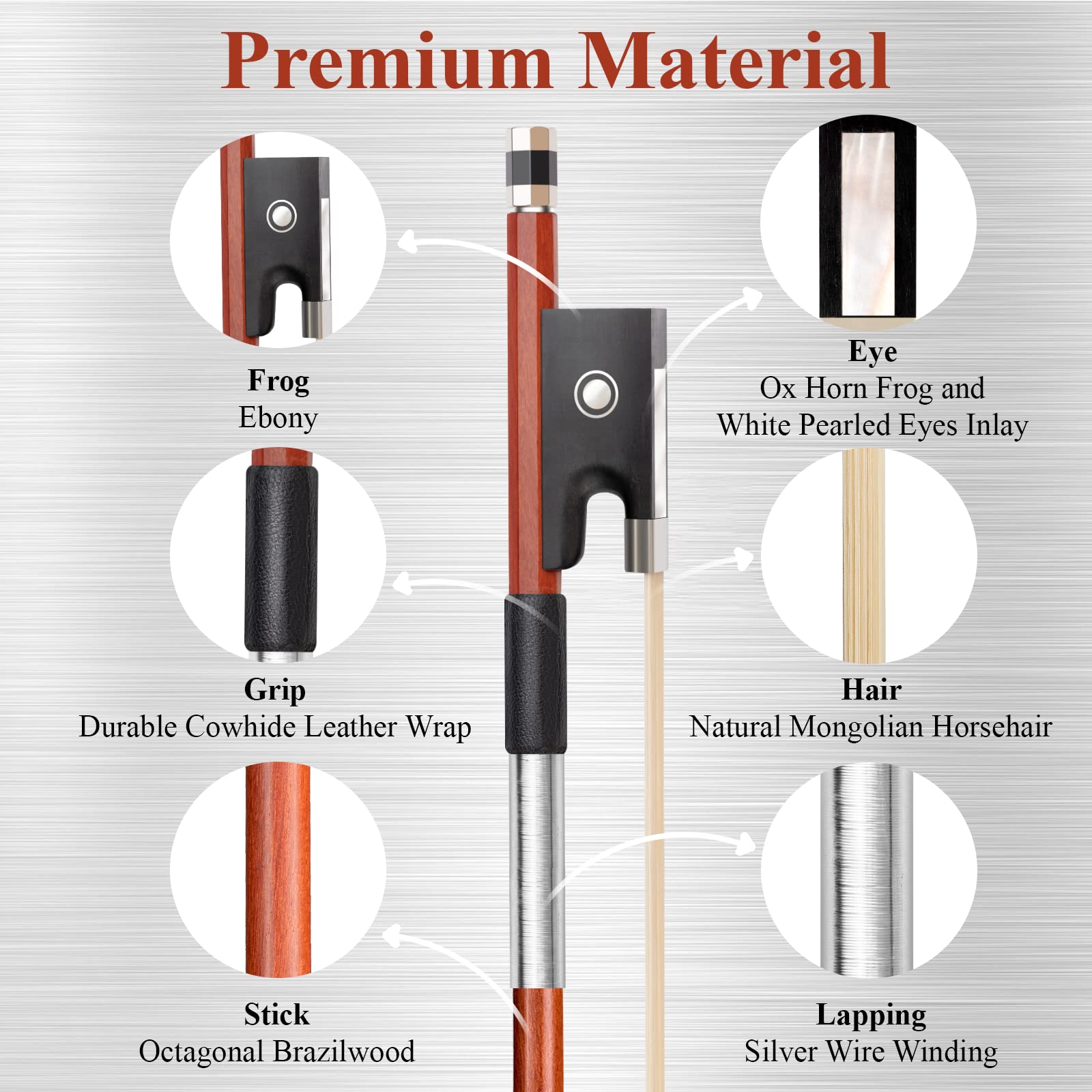 Viola Bow Parts