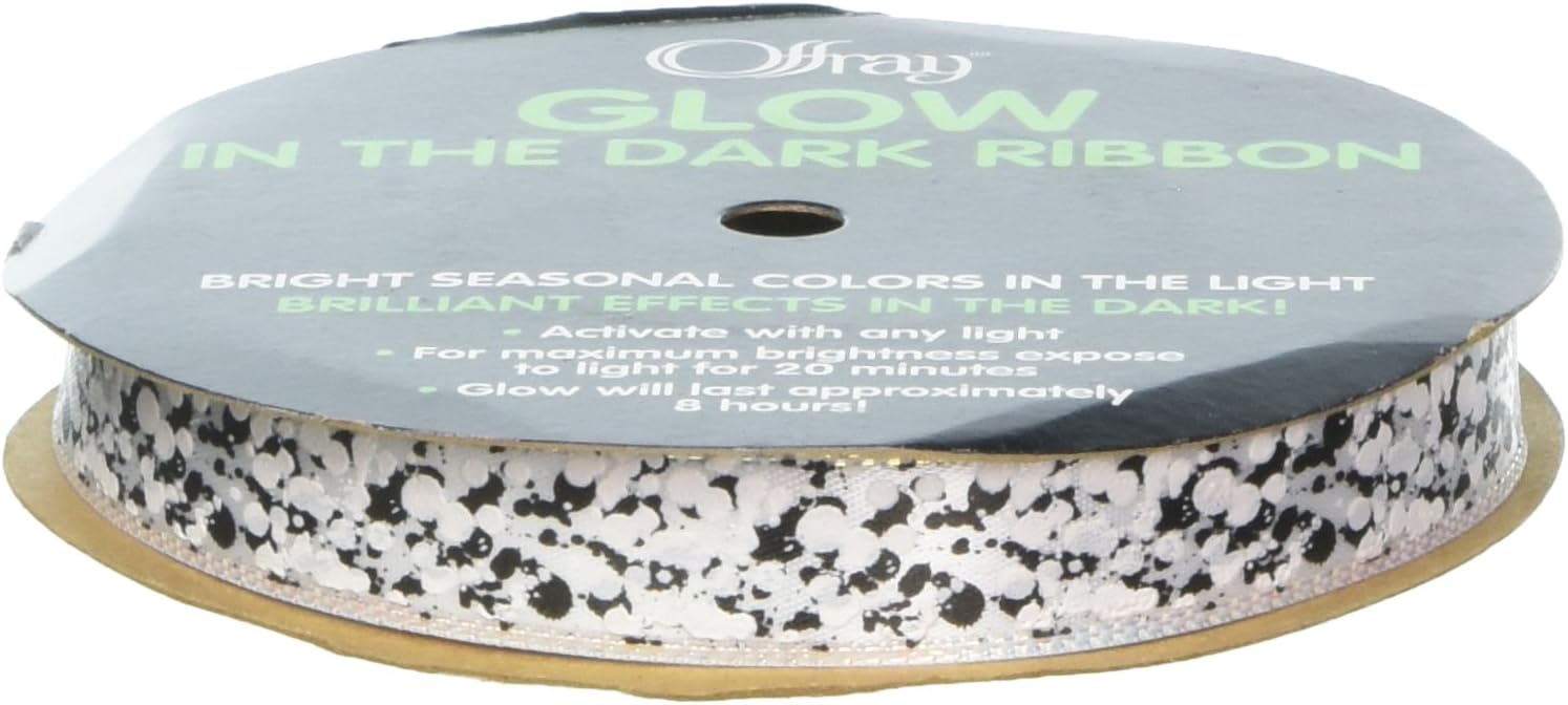 Amazon.com: Offray 943326 Raquel Glow in The Dark Corsage Ribbon - 0.63 ...