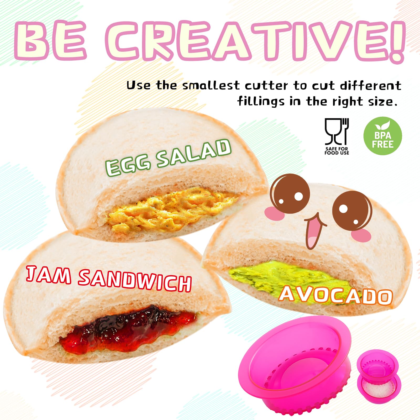 Snapklik.com : Sandwich Cutter And Sealer - 5 PCS Decruster Sandwich ...