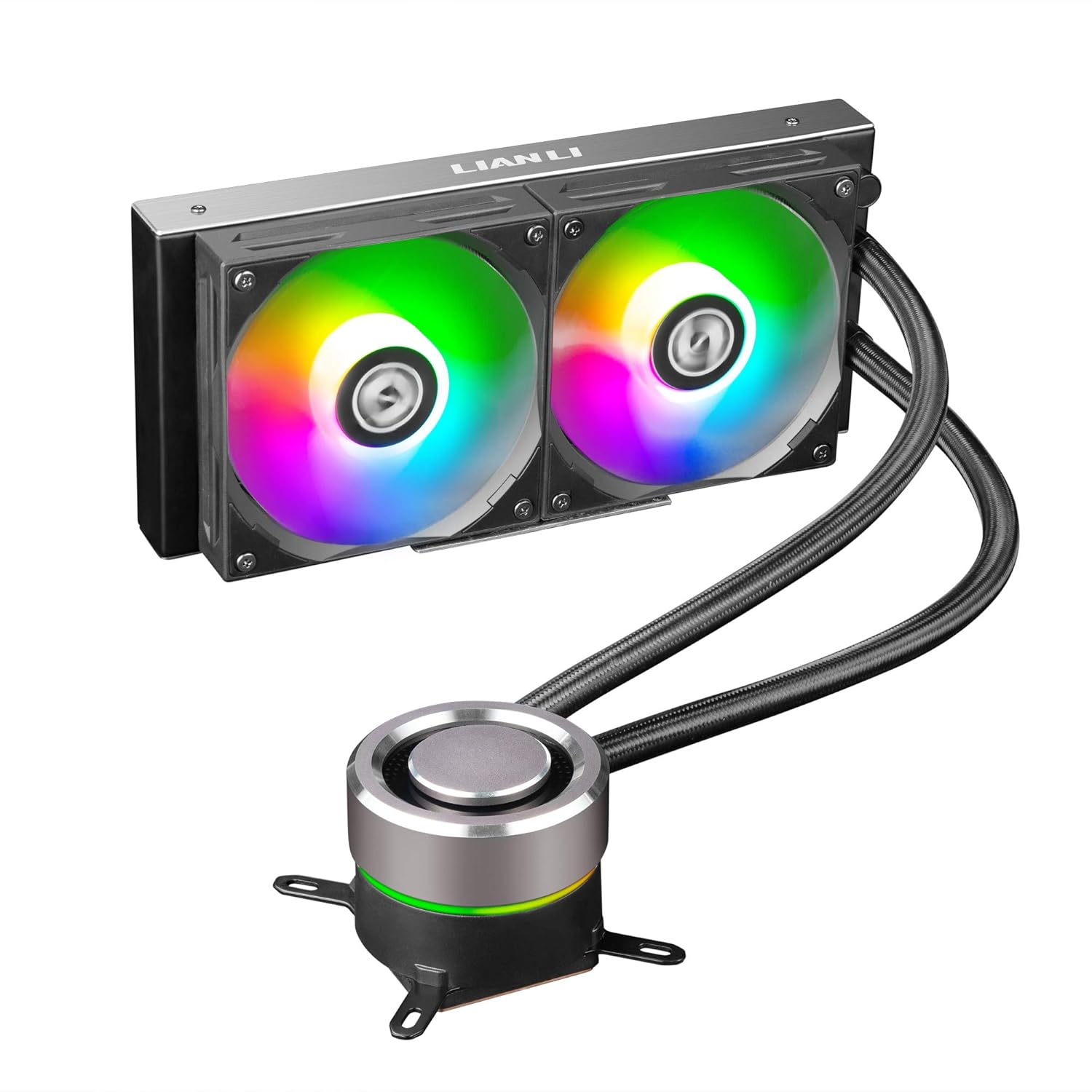 Buy Lian Li Galahad AIO240 RGB Black Dual 120mm Addressable RGB Fans ...