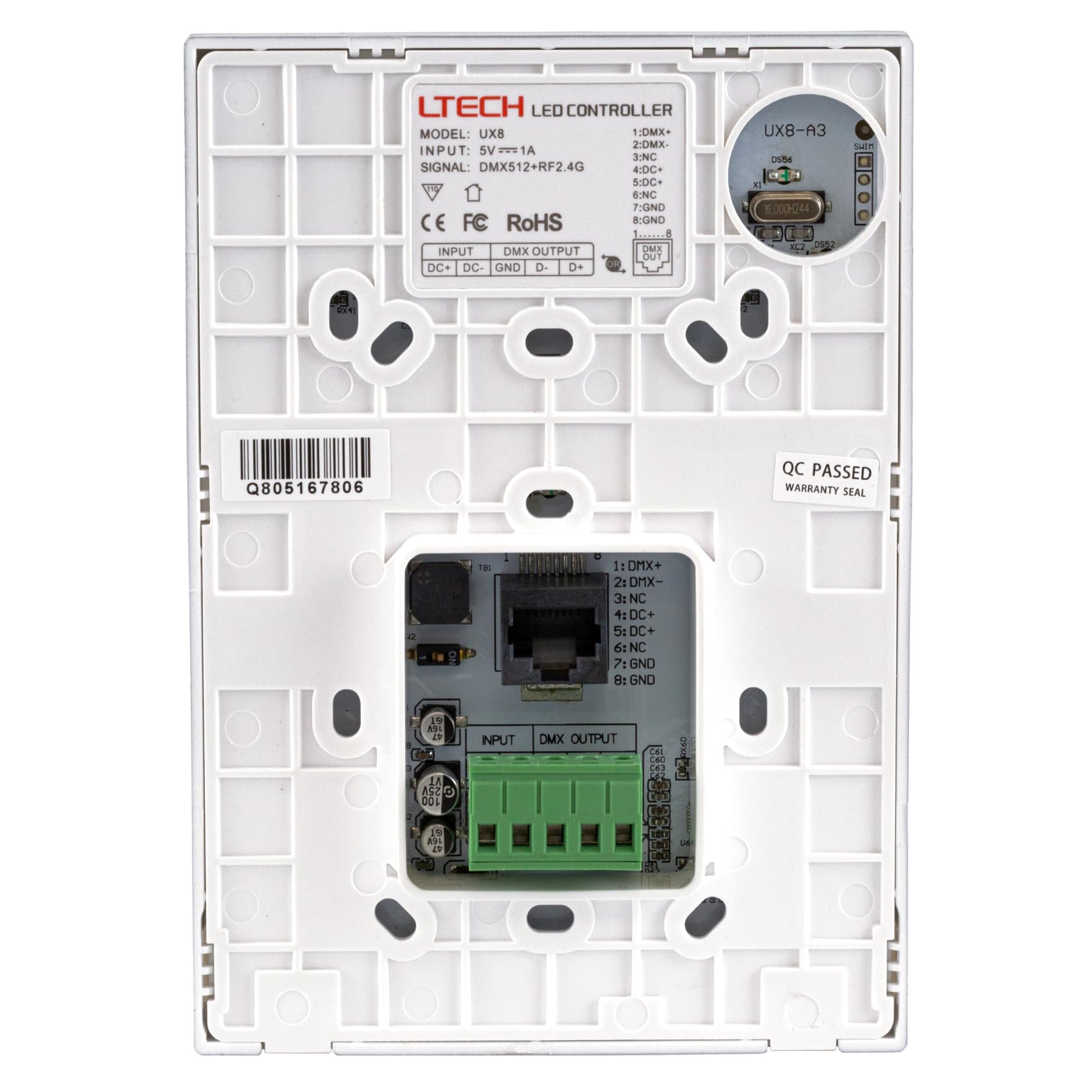 Snapklik.com : LTech UX8 DMX & Wireless RGBW LED Touch Panel Wall Mount ...