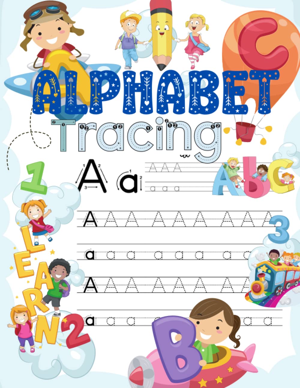 Alphabet Letter Tracing Practice Book For Kids Preschool: With Example ...