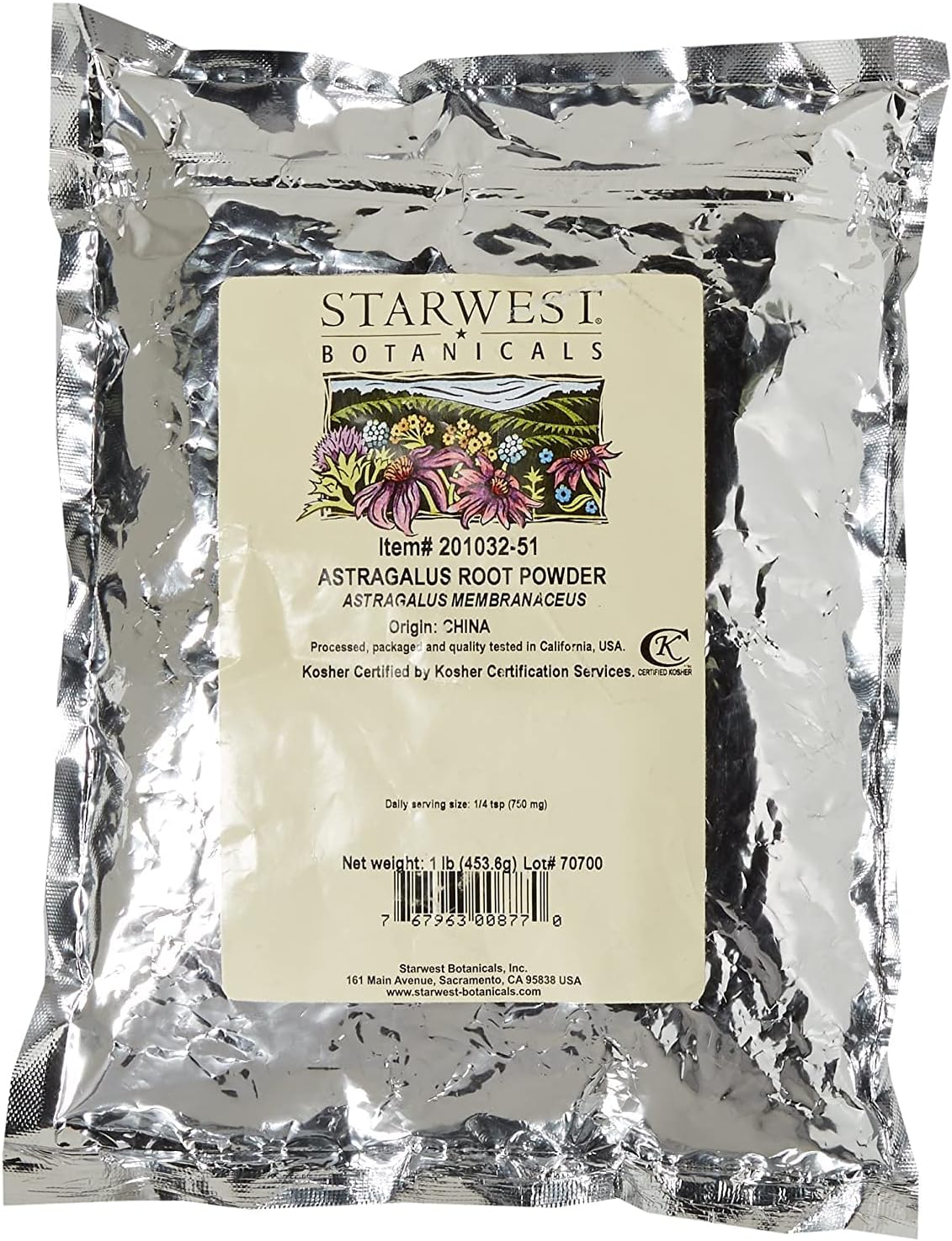 Amazon.com: Starwest Botanicals Organic Astragalus Root Powder, 1 Pound ...
