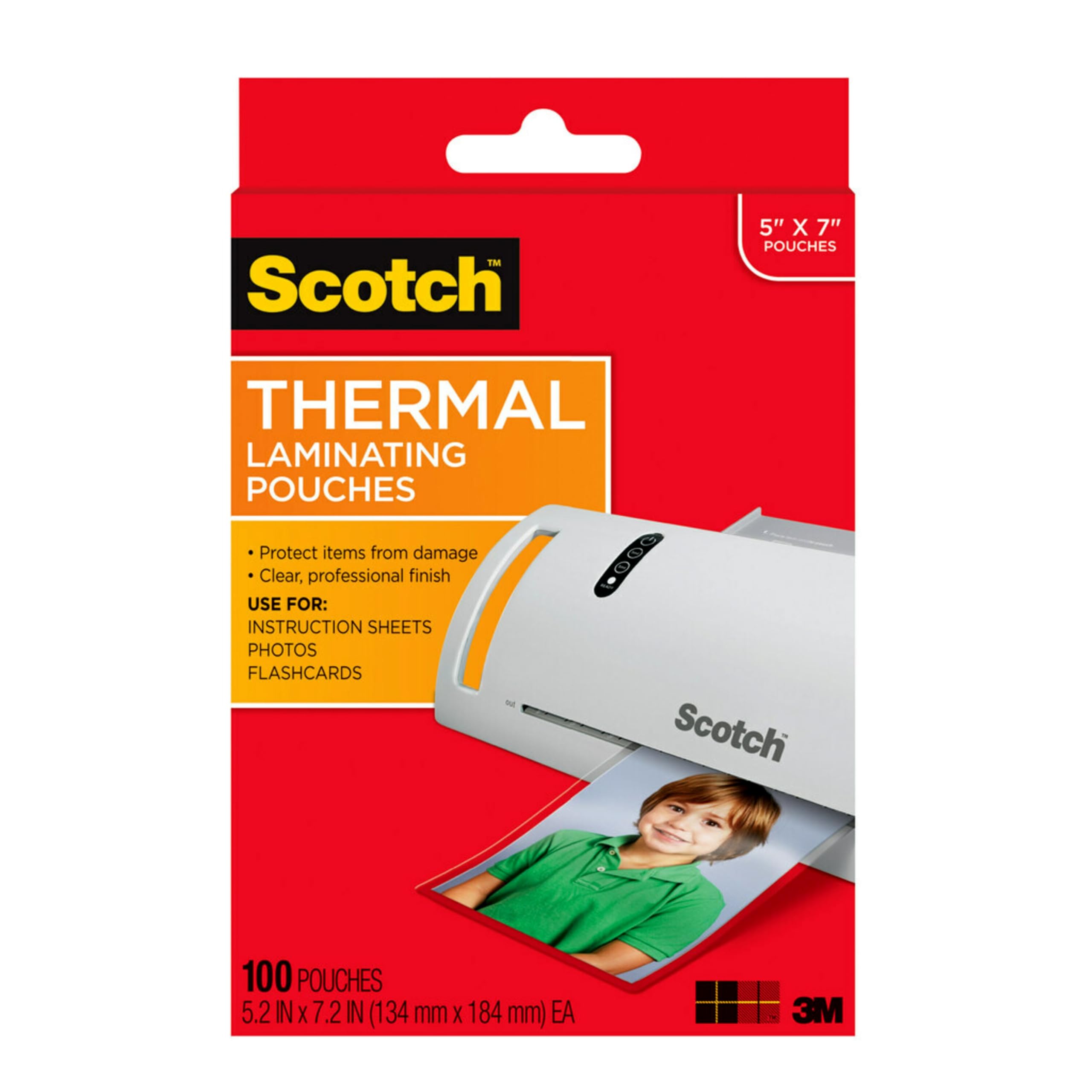 Scotch Thermal Laminating Pouches Premium Quality, 5 Mil Thick for ...
